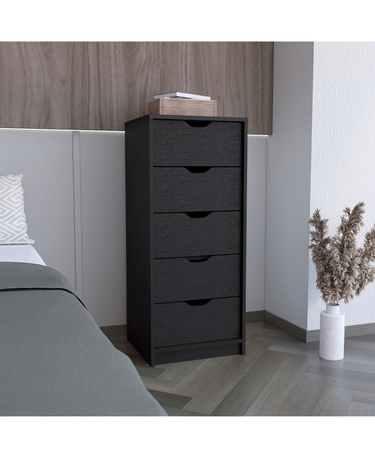 Click here for flynama Modern 5 Drawer Dresser Solid Wood Cabinet... prices