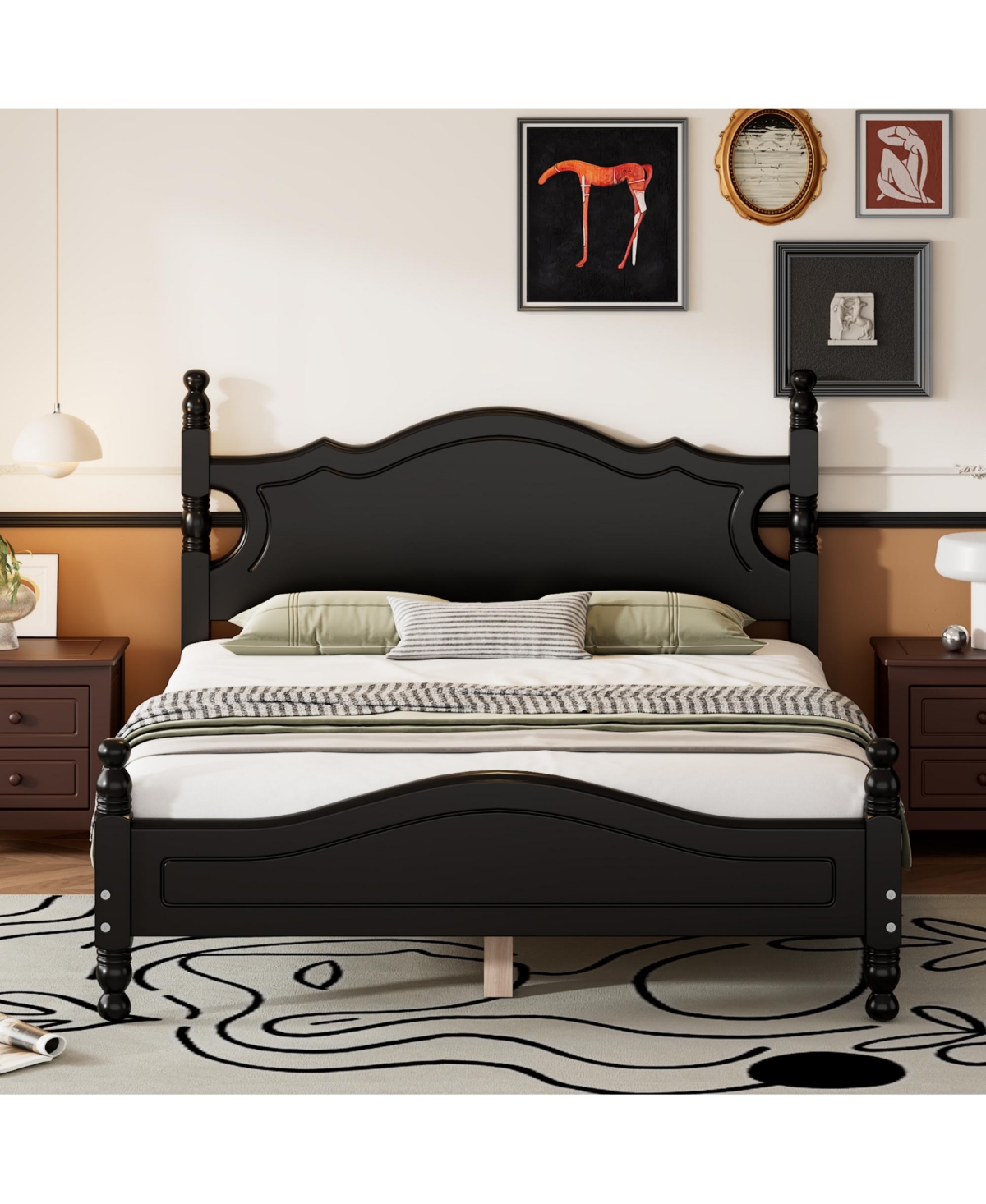 Click here for flynama Retro Wood Platform Bed Pine Mdf Plywood 1... prices