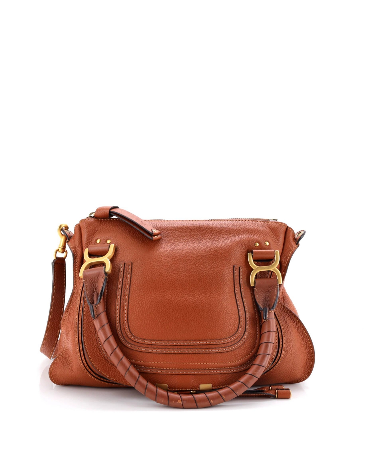 Click here for Pre-Owned Chloe Medium Marcie Satchel Leather - Br... prices