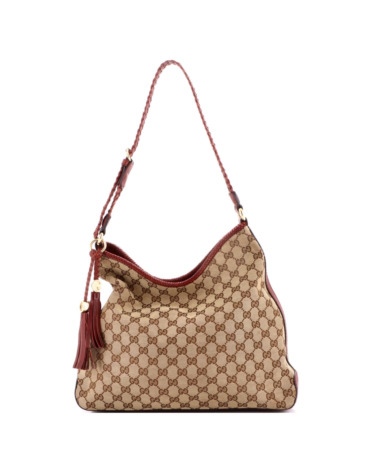 Click here for Pre-Owned Gucci Medium Marrakech Hobo Gg Canvas -... prices