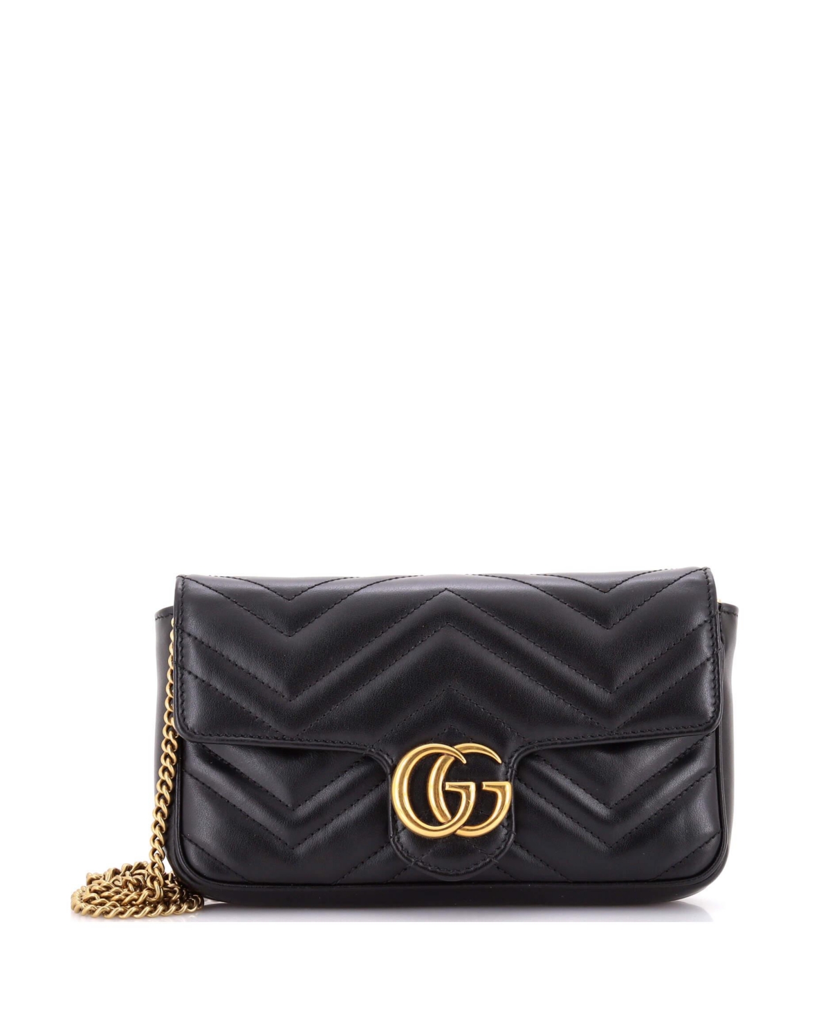 Click here for Pre-Owned Gucci Mini Gg Marmont Wallet on Chain Ma... prices