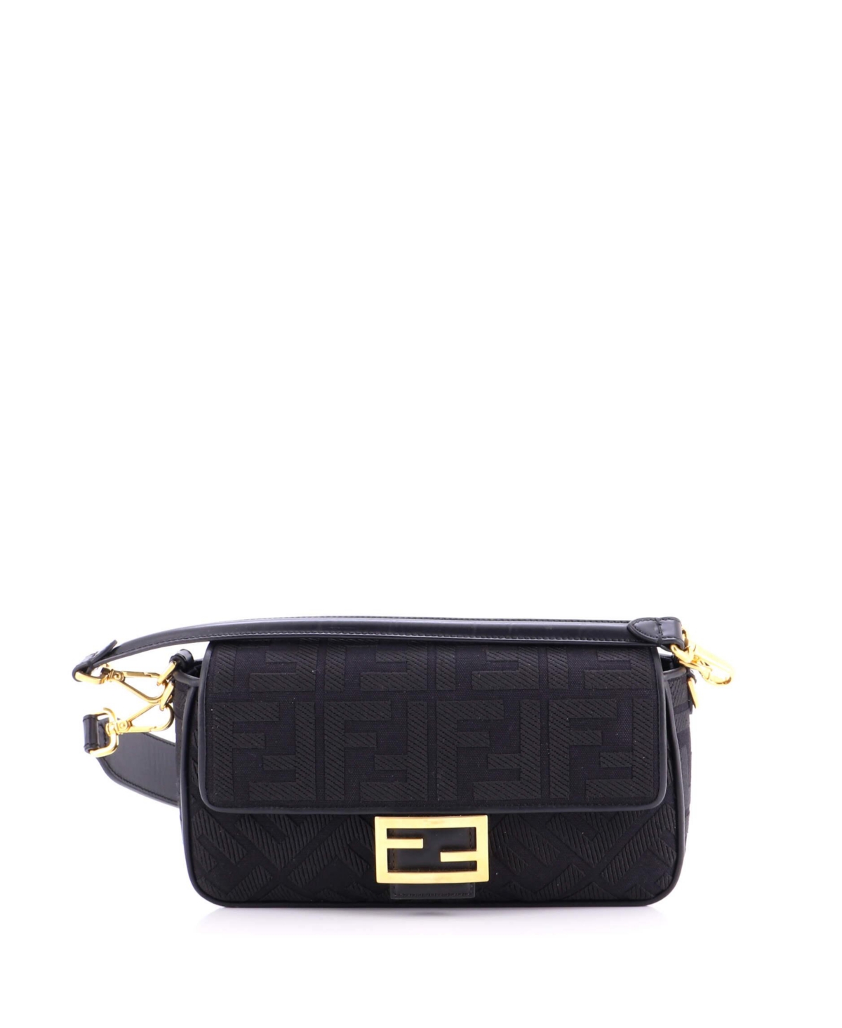 Click here for Pre-Owned Fendi Medium Baguette Nm Bag Zucca Embro... prices