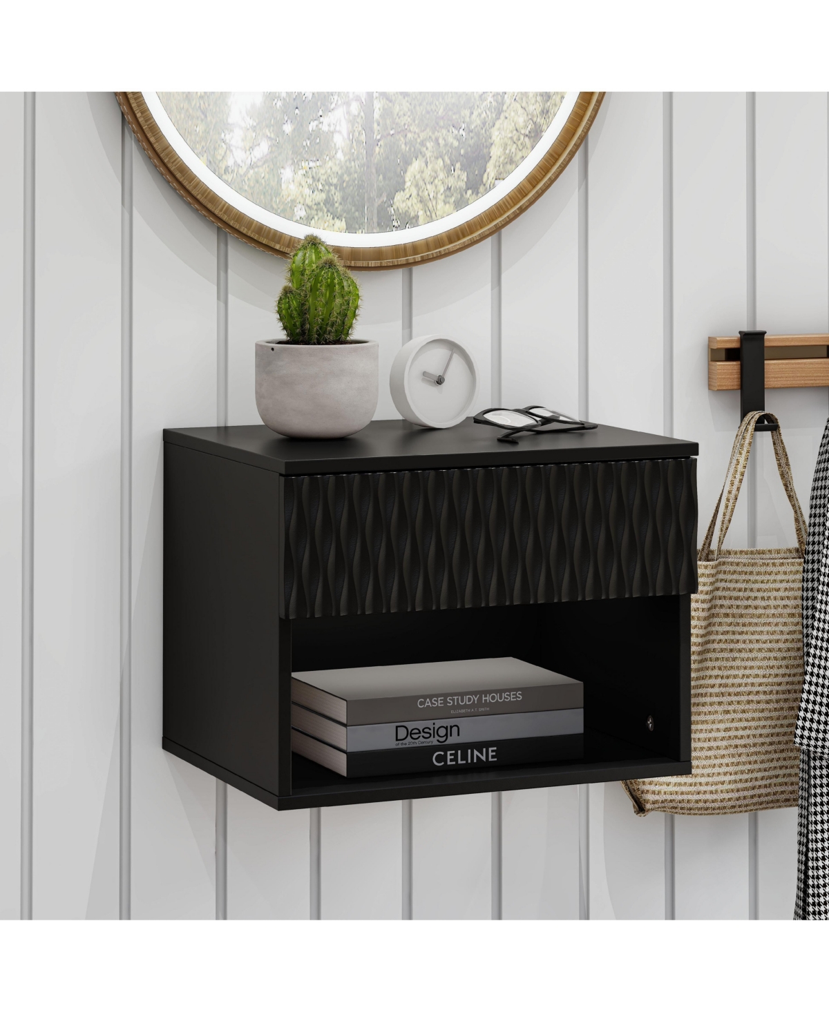 Click here for Flynama Elegant Modern Wooden Nightstand with Stor... prices