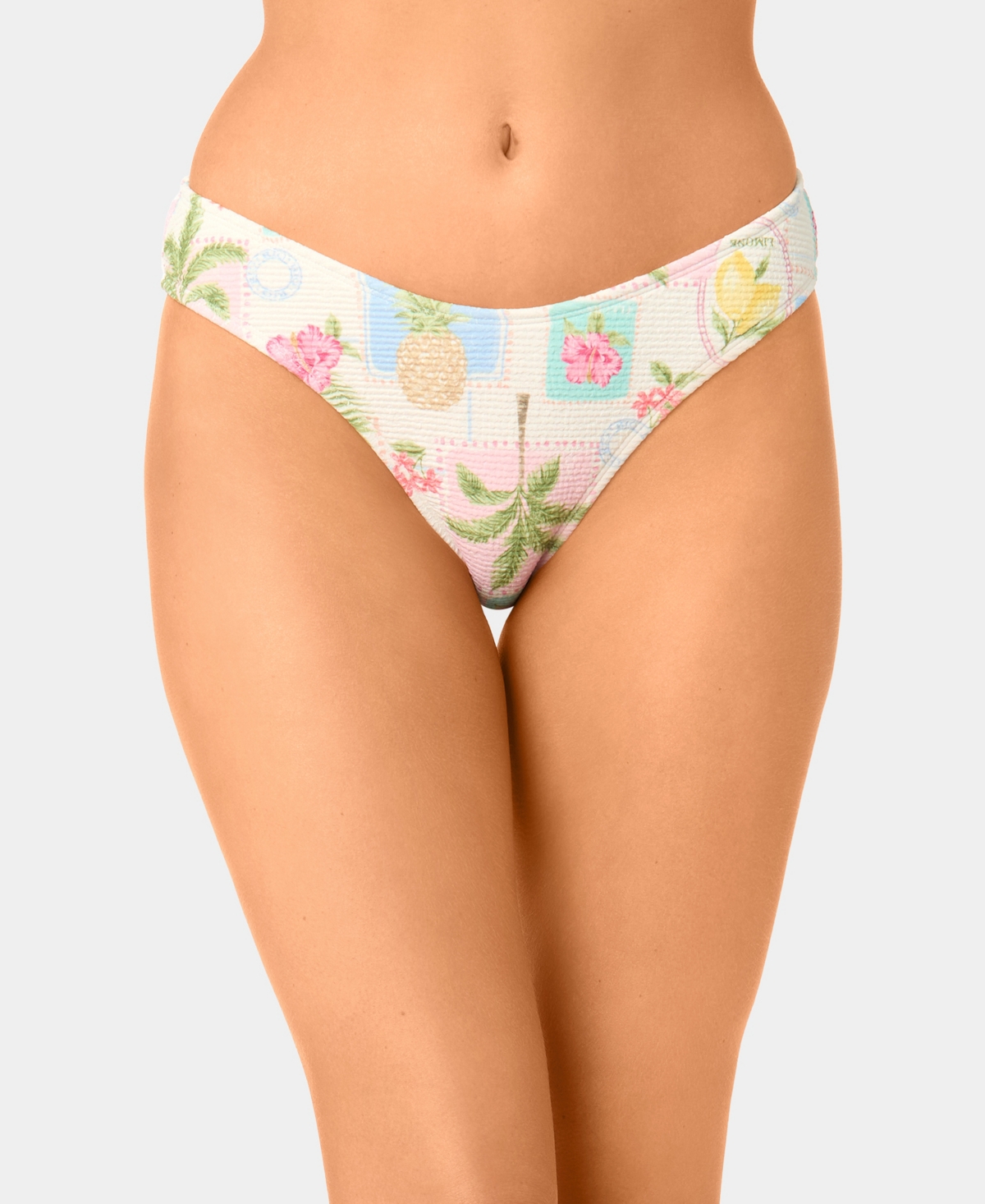 Click here for California Waves Womens Solid Popcorn Scrunch Low-... prices