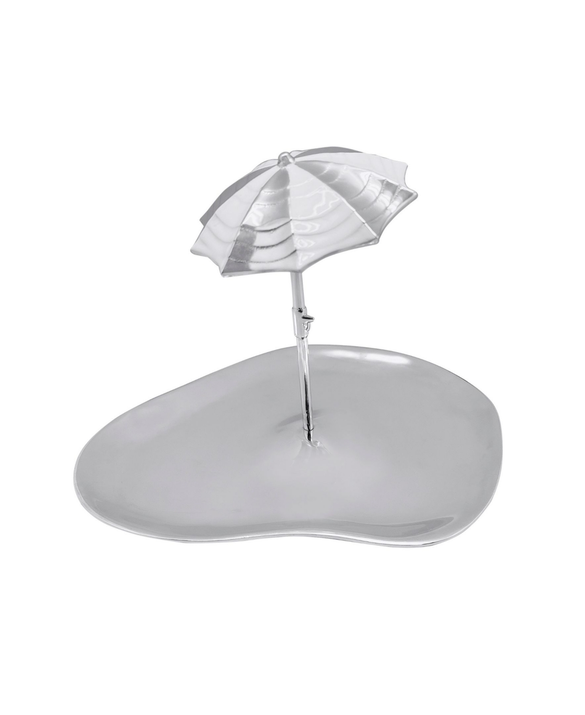 Click here for Mariposa Aluminum Beach 11 Umbrella Platter - Silv... prices