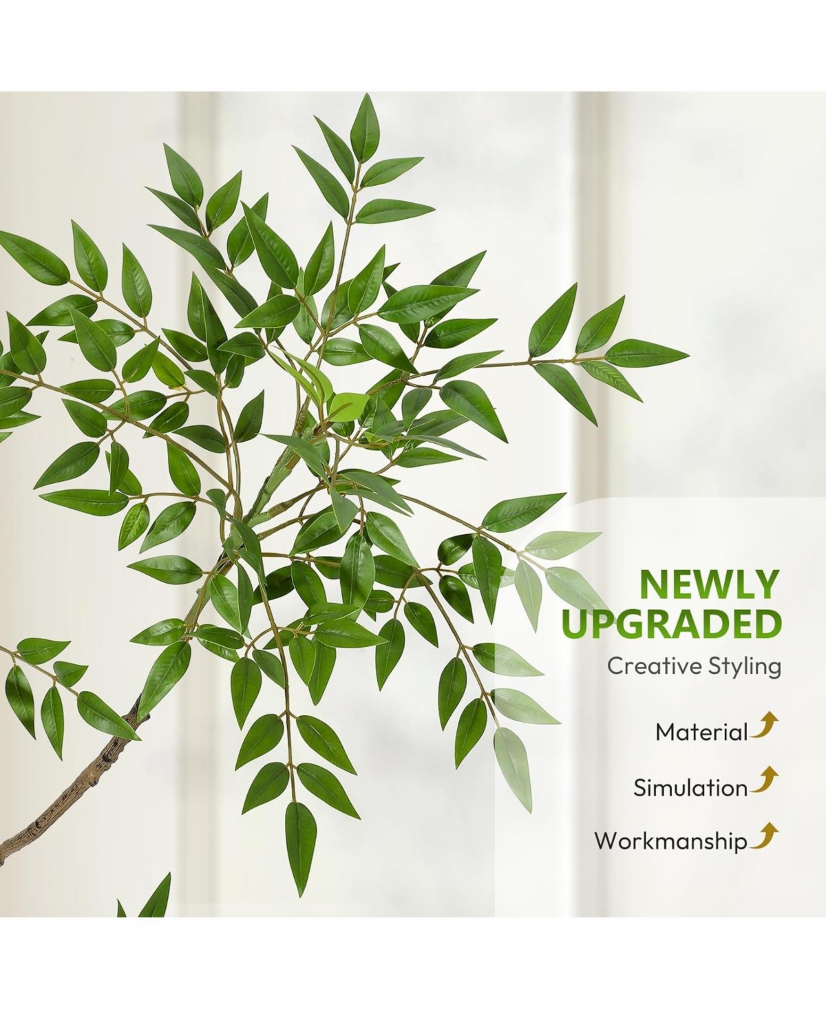 Click here for 7 ft Indoor Artificial Nandina Plant Faux Floor Tr... prices