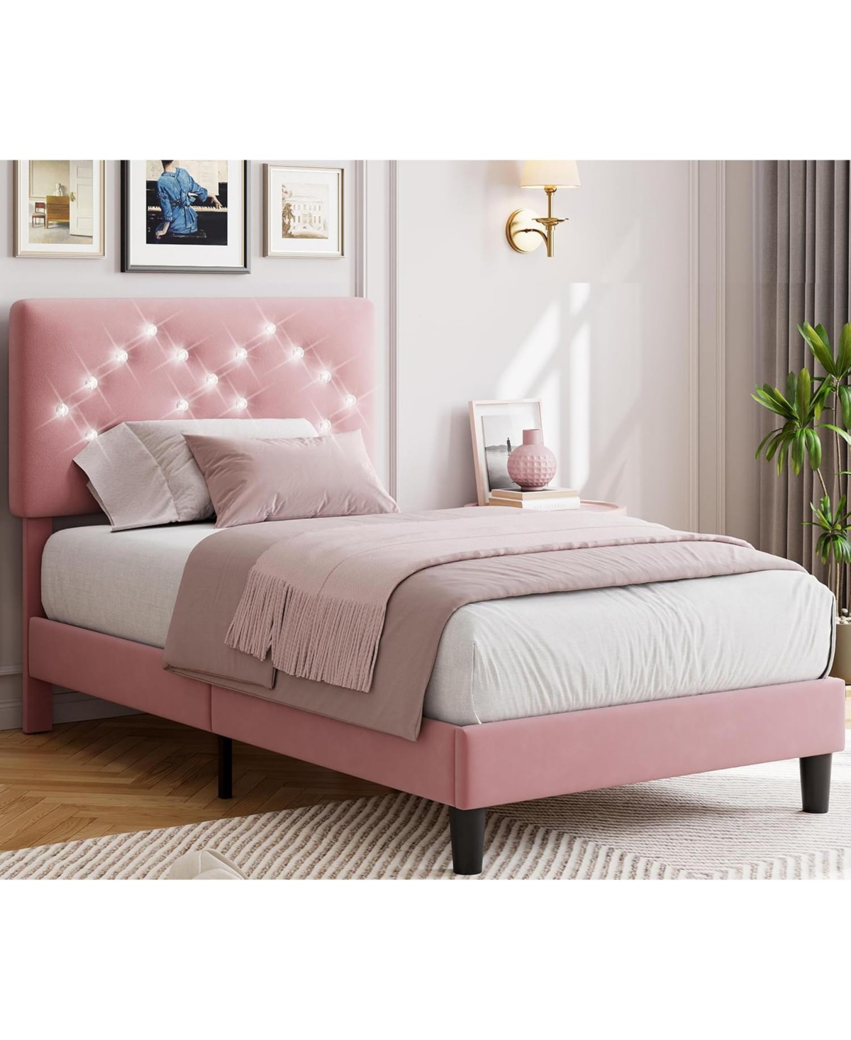 Click here for gaomon Upholstered Platform Bed Frame with Tufted... prices