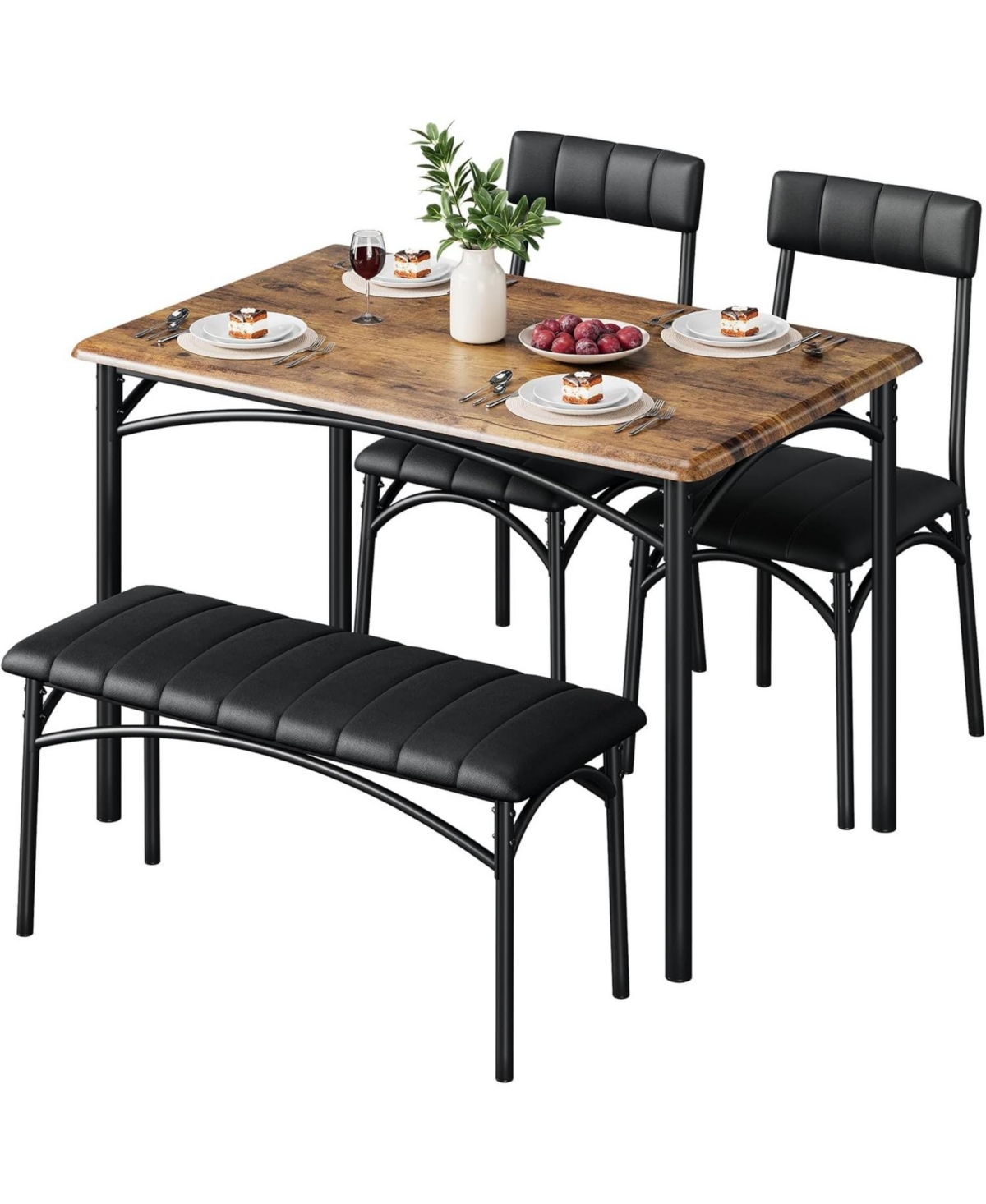 Click here for gaomon 5 Piece Dining Set for 4  Rectangular Metal... prices