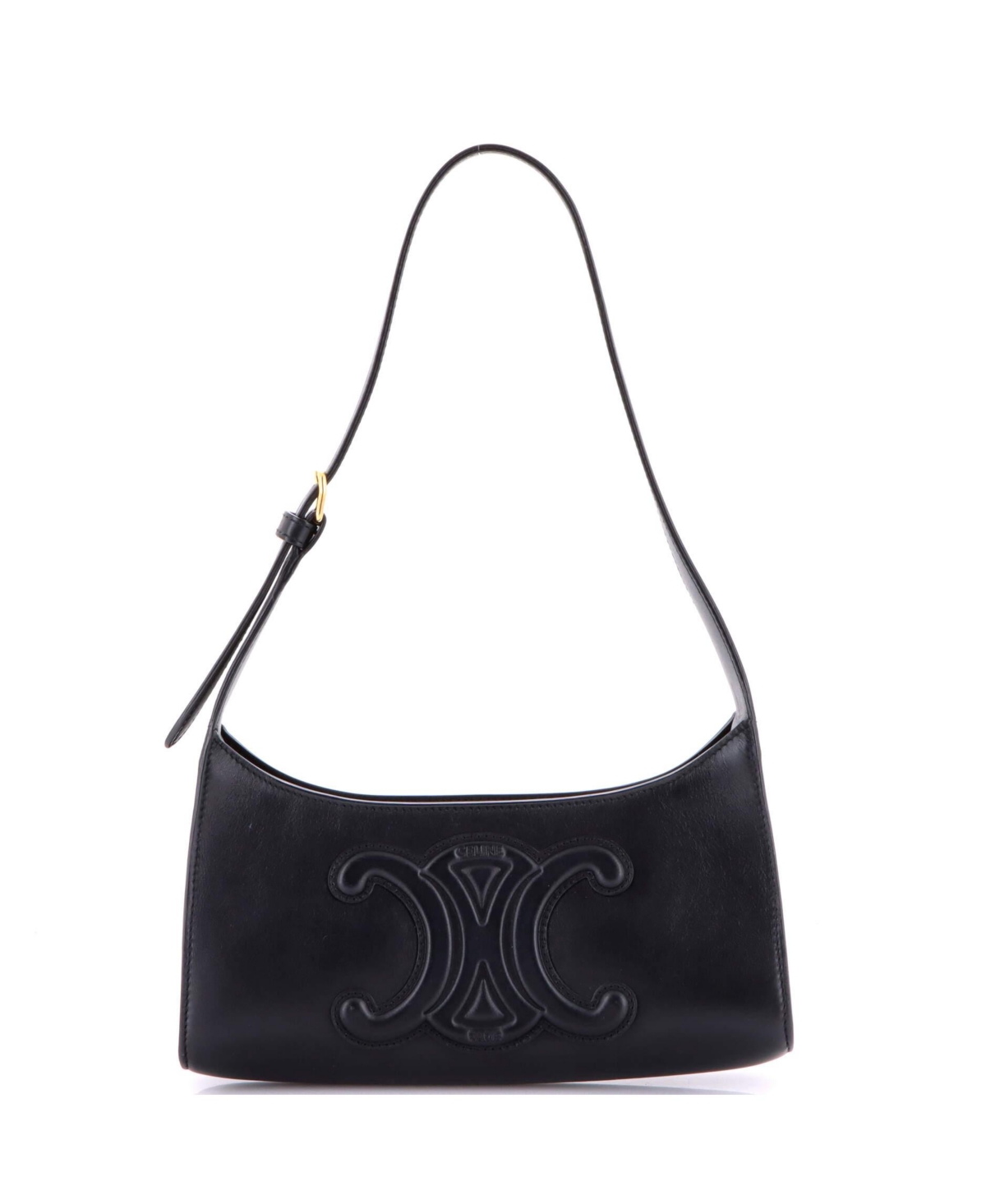 Click here for Pre-Owned Celine Cuir Triomphe Bag Leather - Black prices