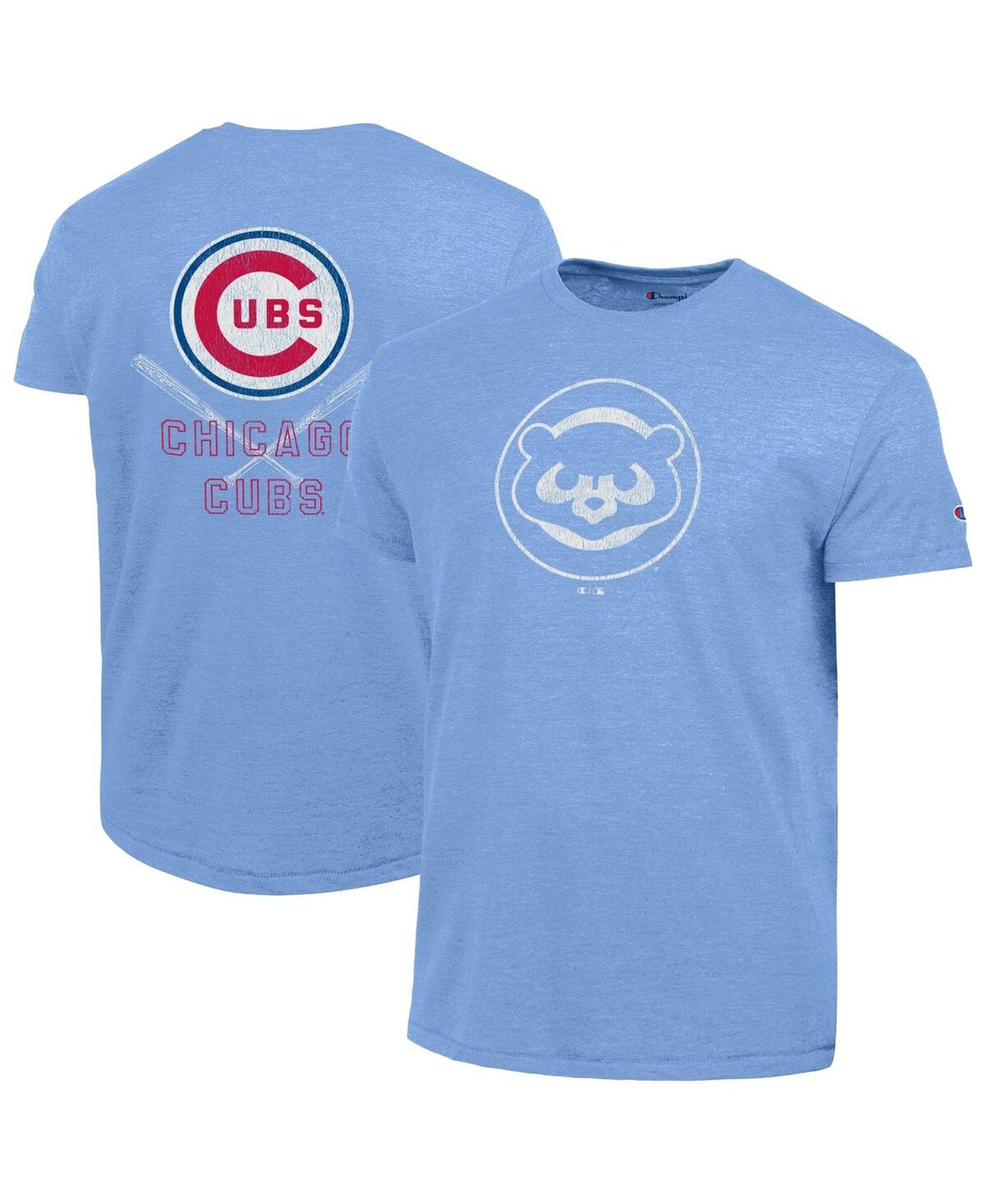 Click here for Champion Mens Light Blue Chicago Cubs Tri-Blend T-... prices
