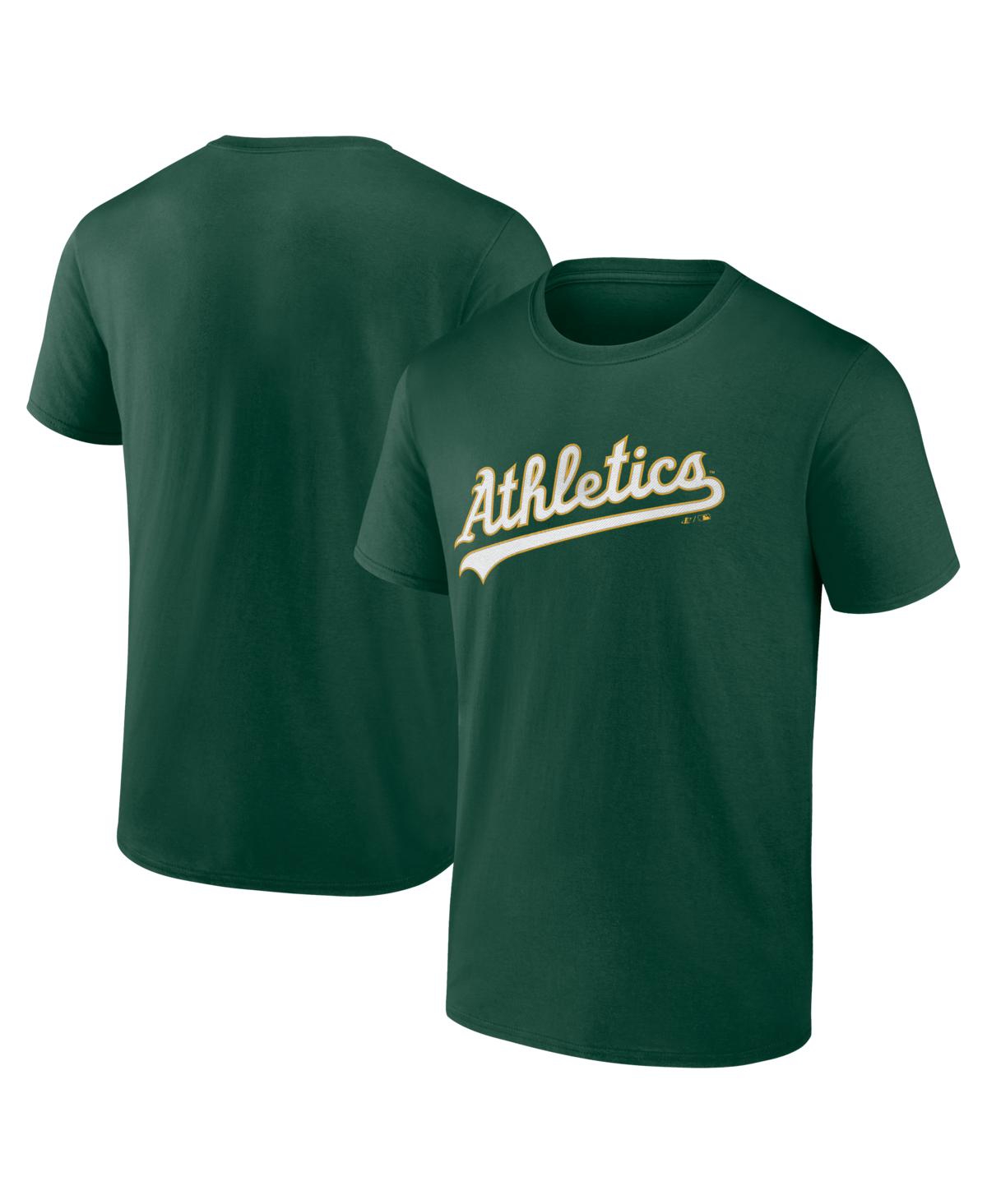 Click here for Logo Athletic Mens Green Athletics Wordmark T-Shir... prices