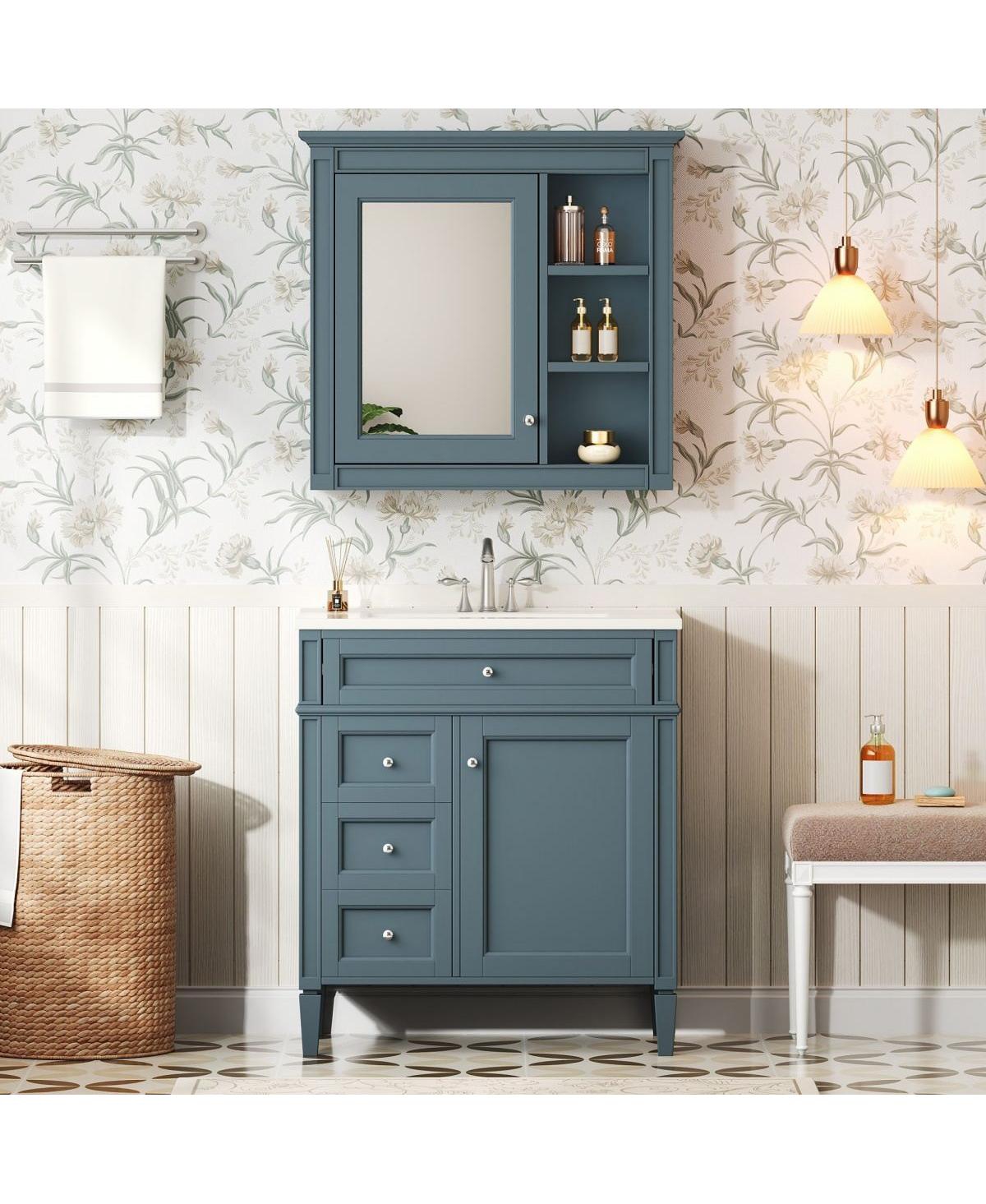 Click here for Thirtypeachy 24 Indigo Modern Luxury Ceramic Sink... prices