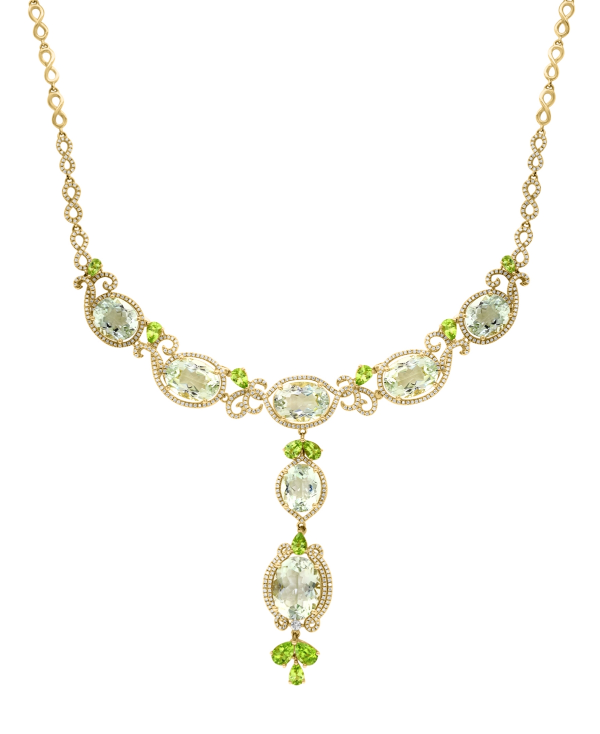 Click here for Lali Jewels Green Amethyst (1/7 ct. t.w.)  Peridot... prices