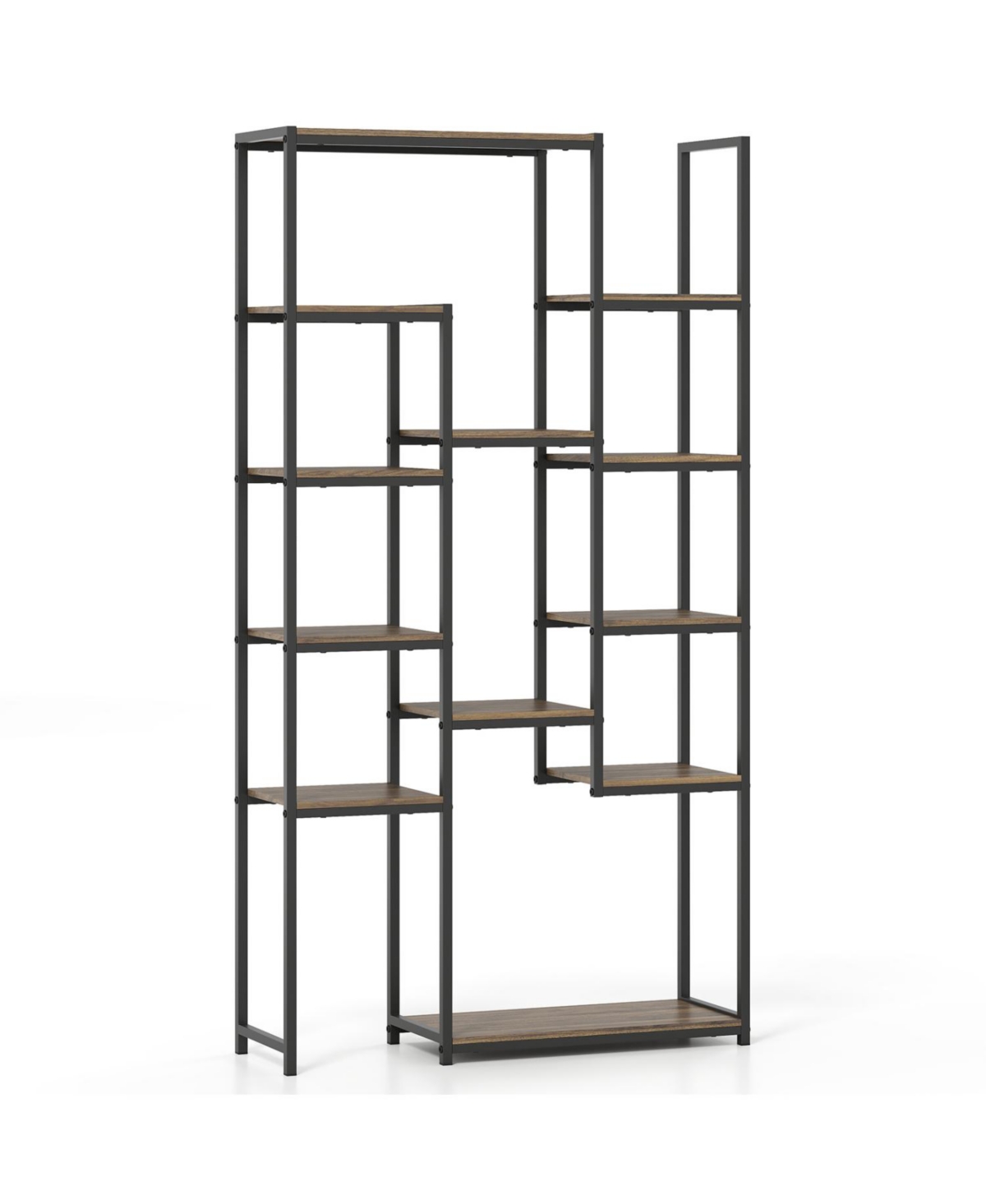 Click here for Slickblue Tall Geometric Bookcase 71 Inch with 12... prices