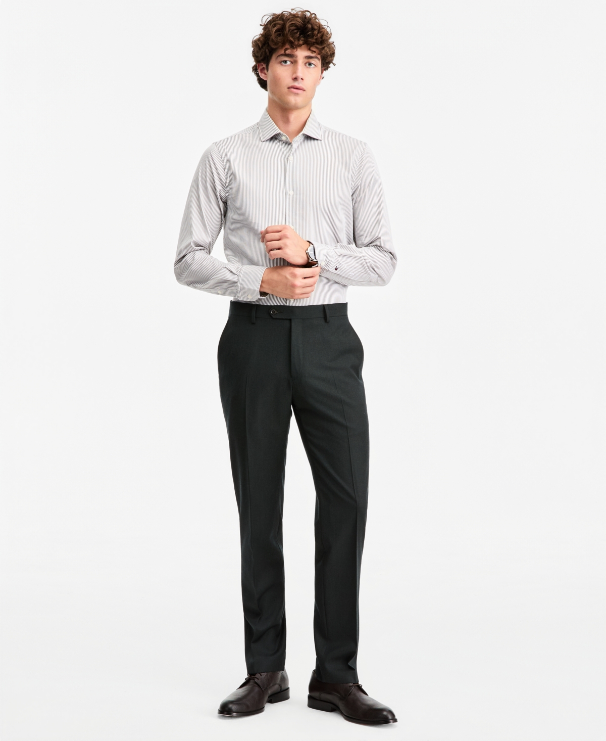 Click here for Tommy Hilfiger Mens Modern-Fit Flannel Suit Pants... prices