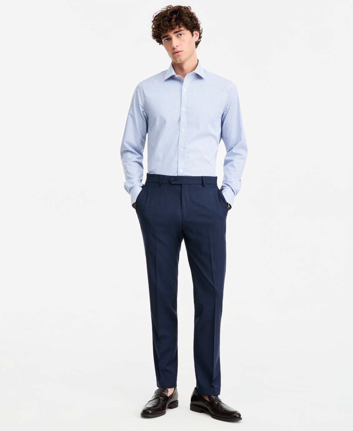 Click here for Tommy Hilfiger Mens Modern-Fit Wool Th-Flex Stretc... prices