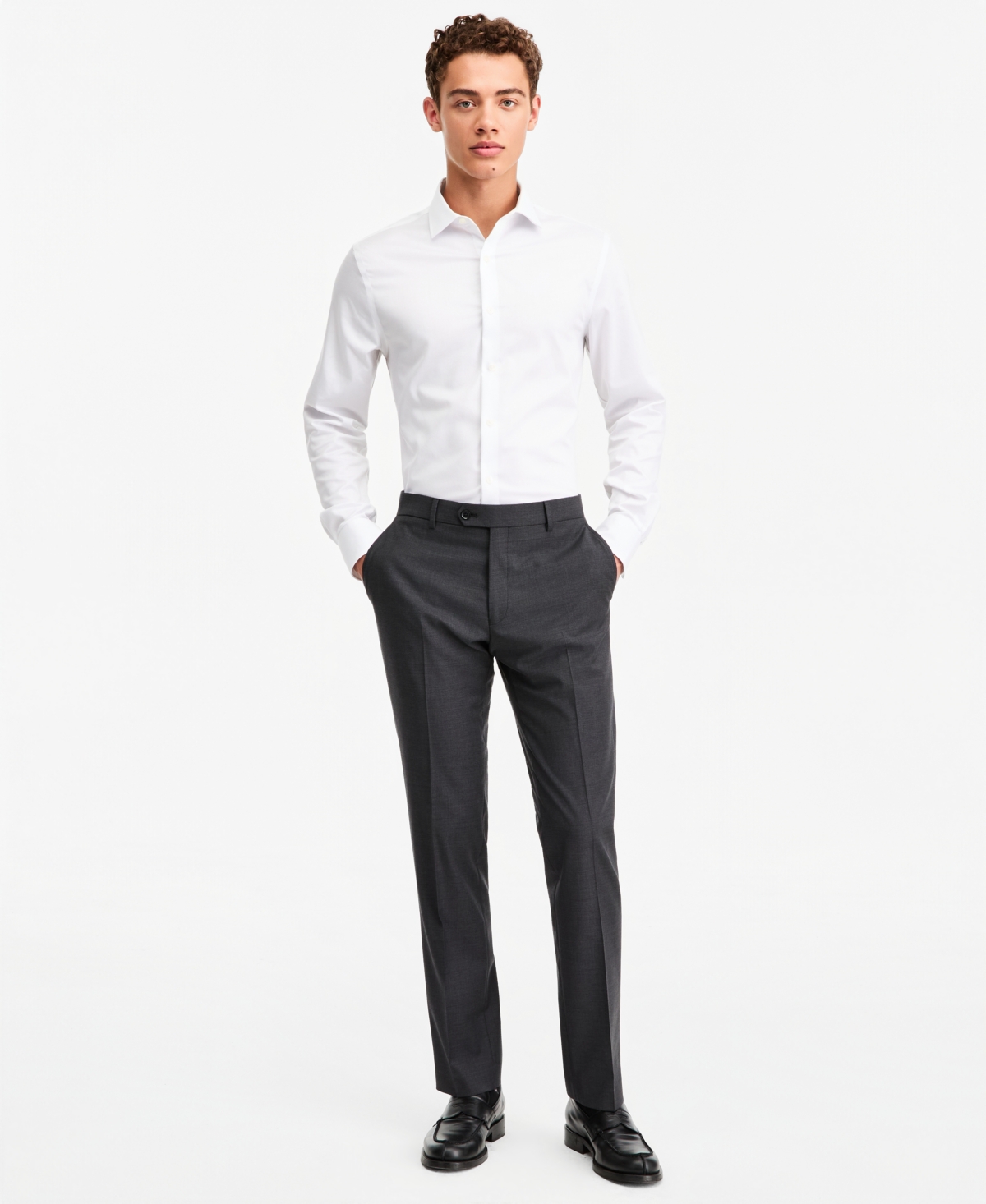 Click here for Tommy Hilfiger Mens Modern-Fit Wool Th-Flex Stretc... prices