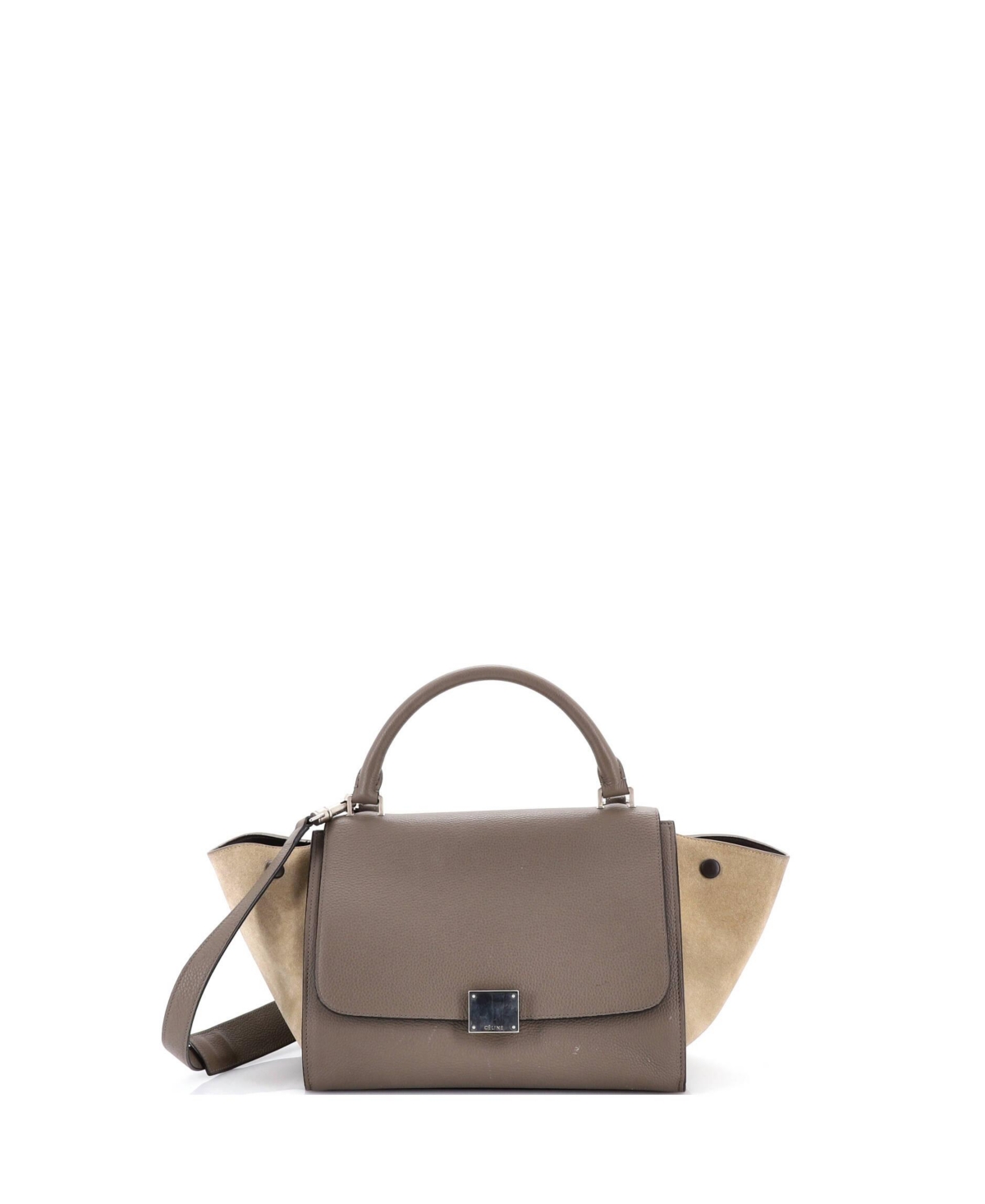 Click here for Pre-Owned Celine Small Trapeze Bag Leather - Brown prices