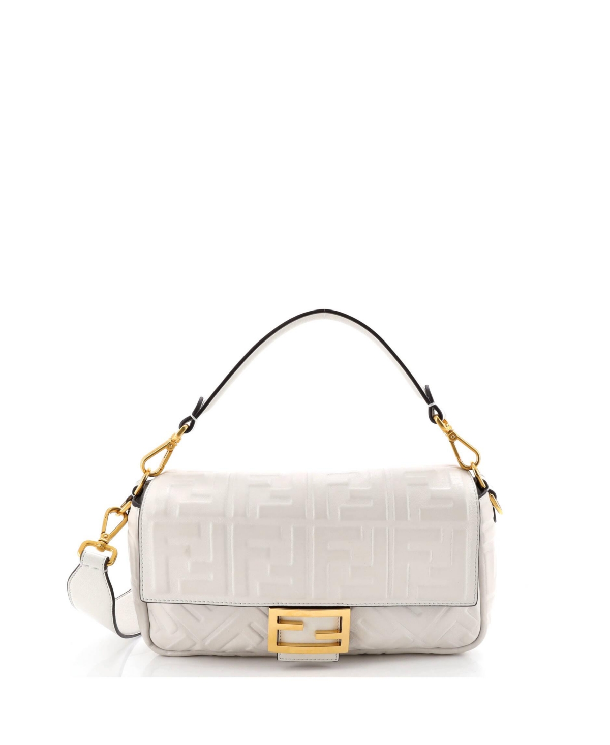 Click here for Pre-Owned Fendi Medium Baguette Nm Bag Zucca Embos... prices