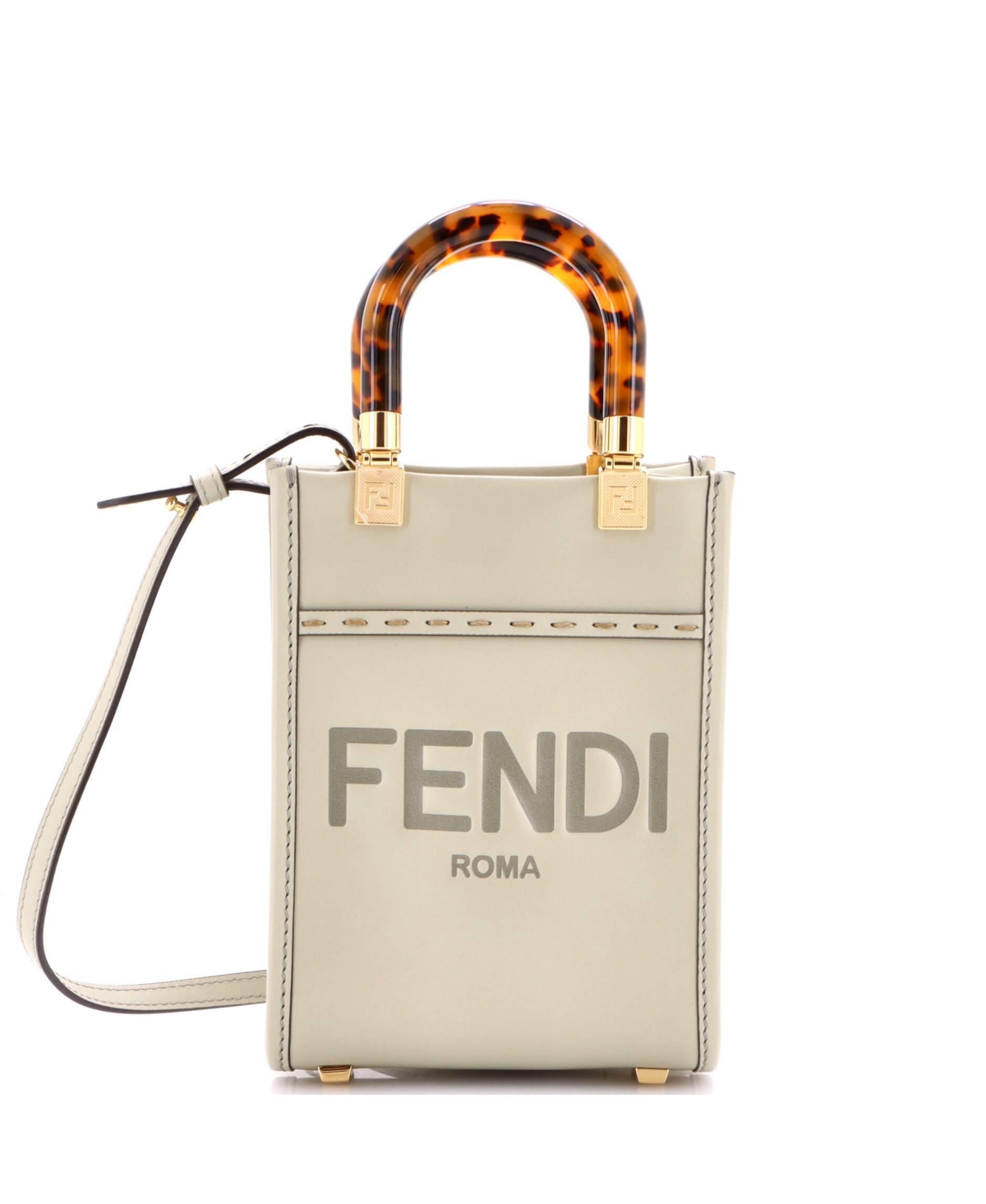 Click here for Pre-Owned Fendi Mini Sunshine Shopper Tote Leather... prices