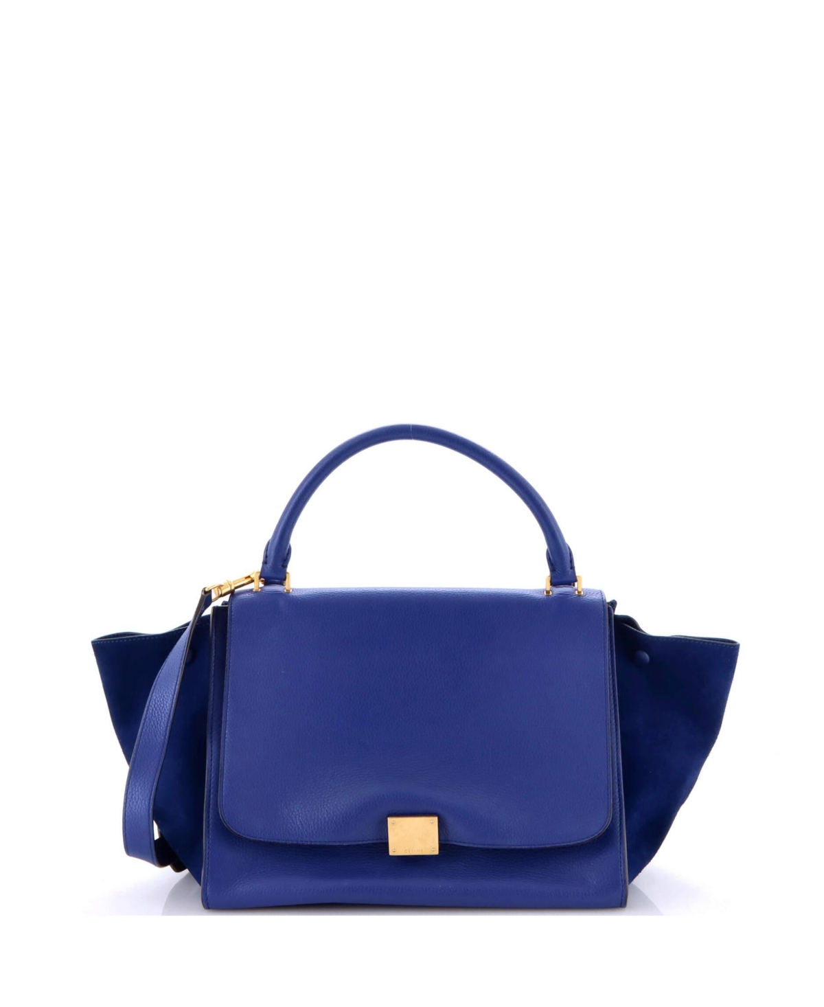 Click here for Pre-Owned Celine Small Trapeze Bag Leather - Blue prices