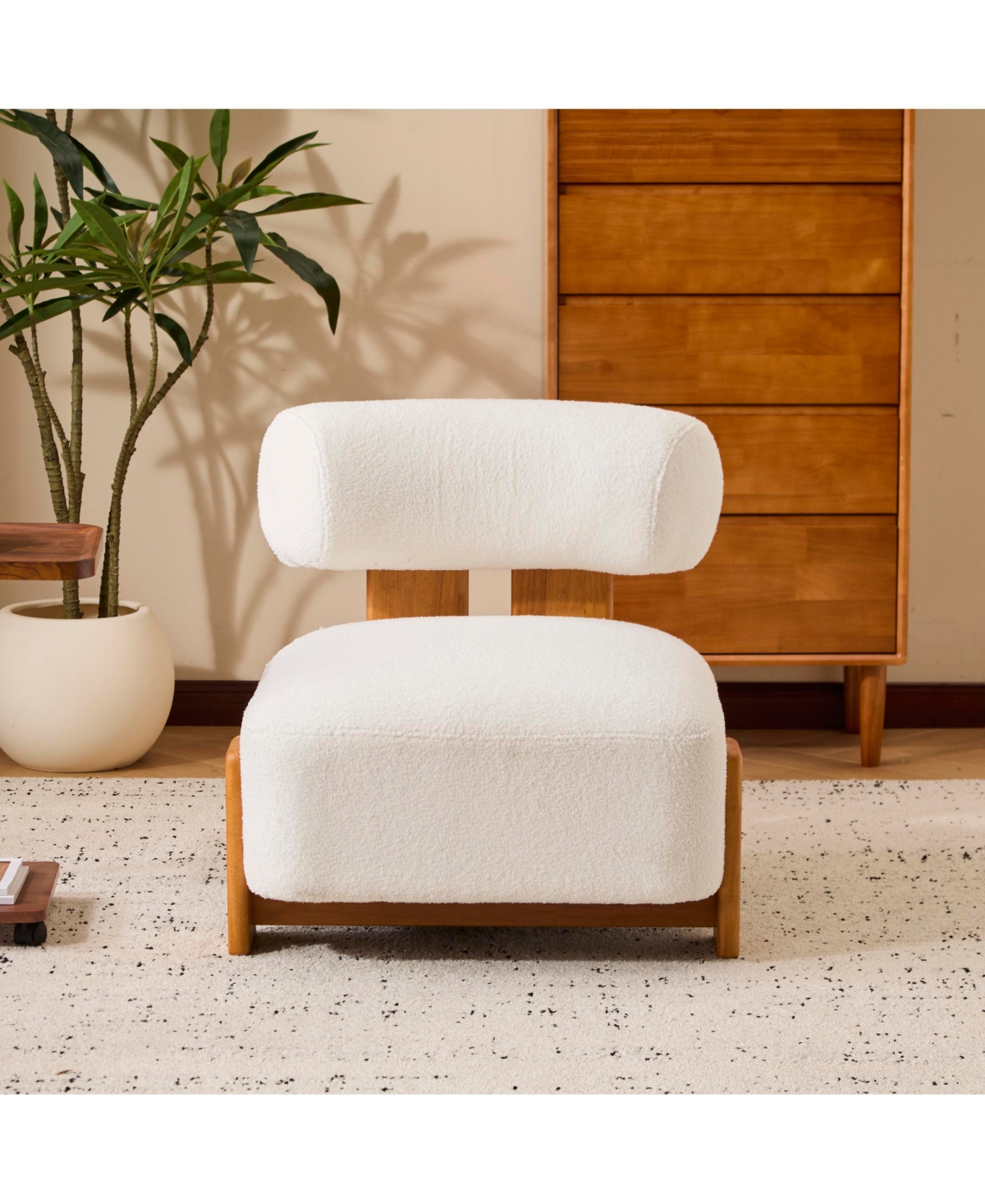 Click here for Rainsken Modern Boucle Lounge Chair  27.25" U... prices