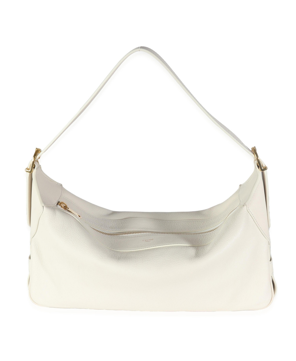 Click here for Pre-Owned Celine White Supple Calfskin Medium Romy... prices