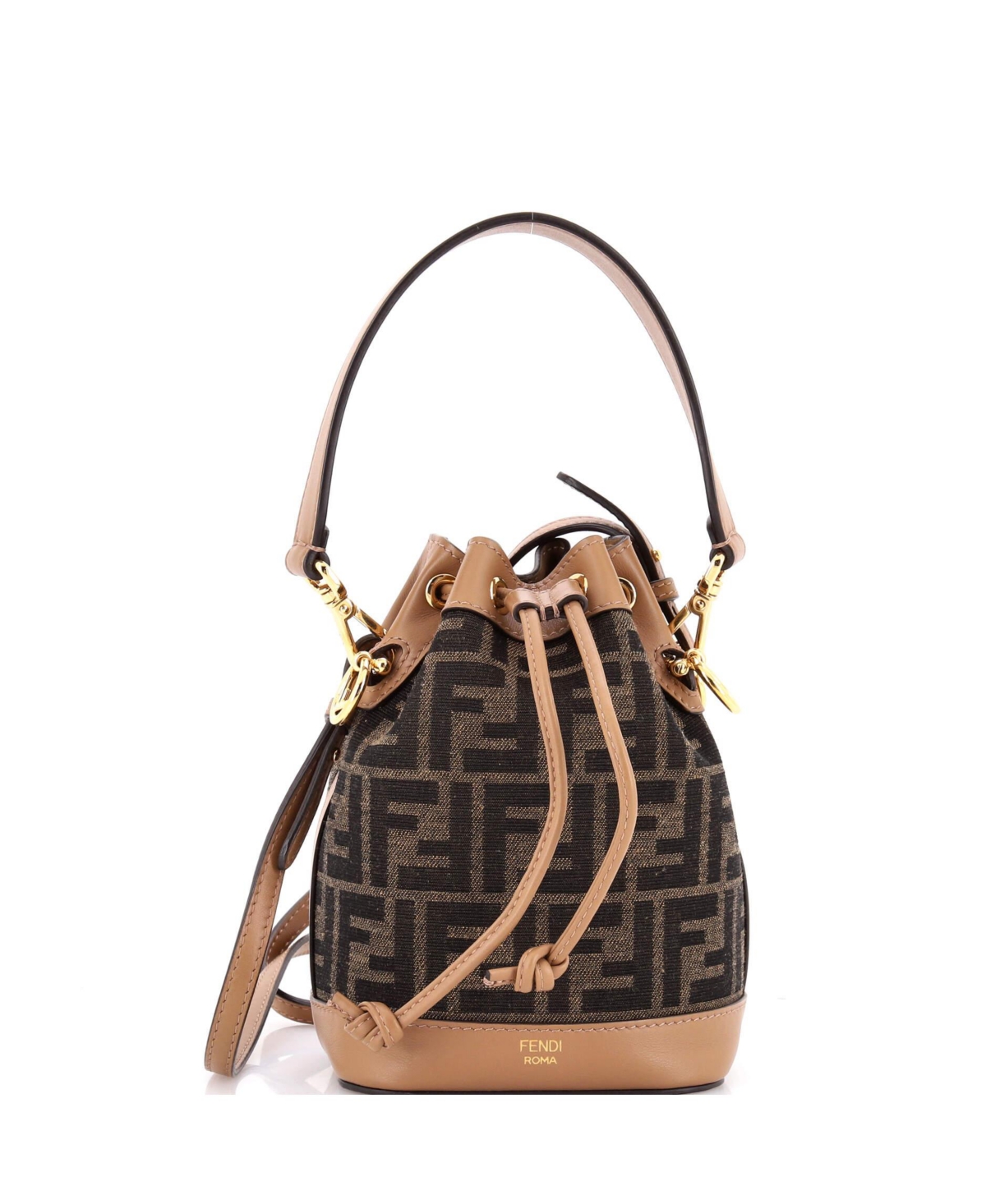 Click here for Pre-Owned Fendi Mini Mon Tresor Bucket Bag Zucca C... prices