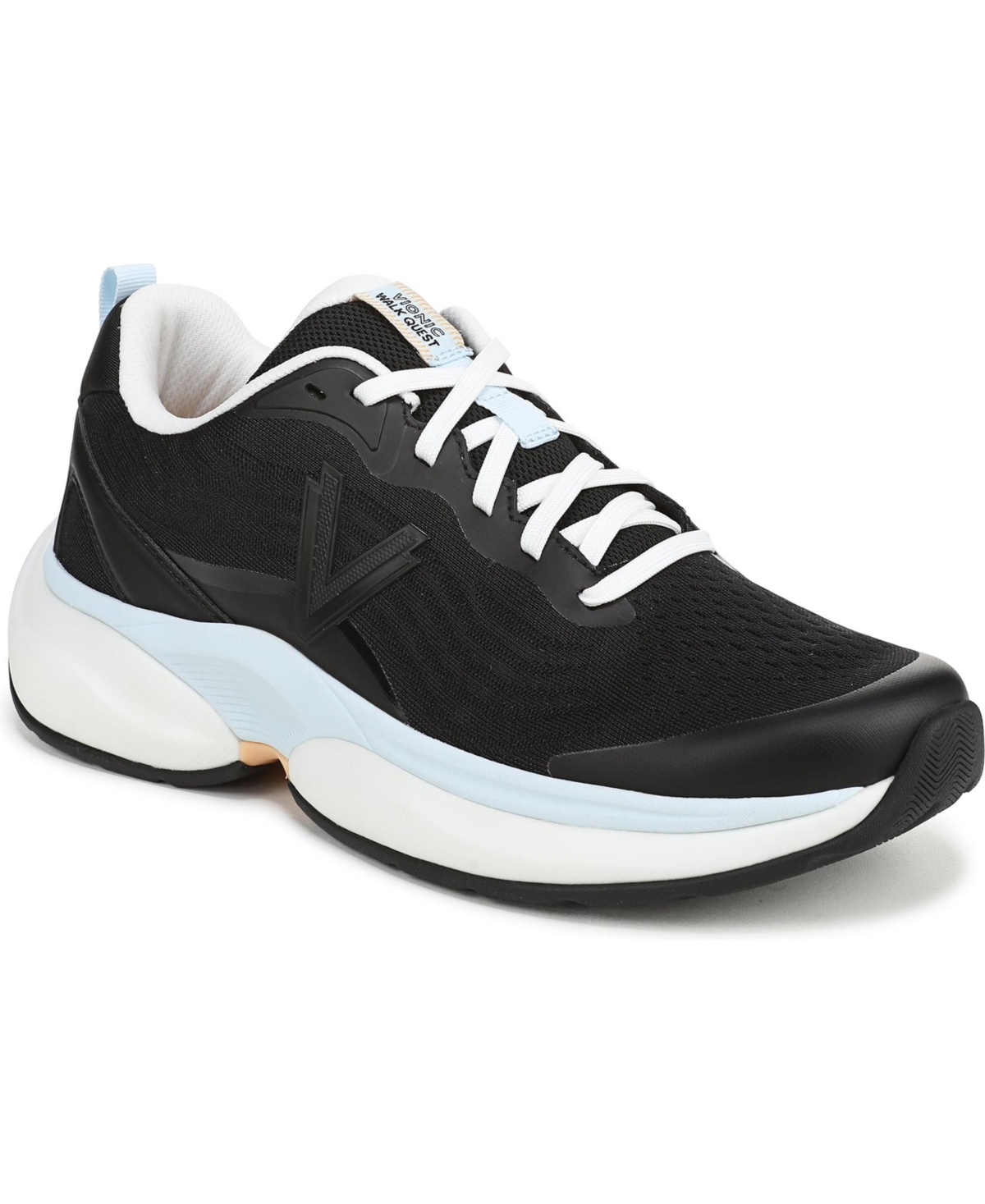 Click here for Vionic Womens Walk Quest Walking Shoes - Black fau... prices