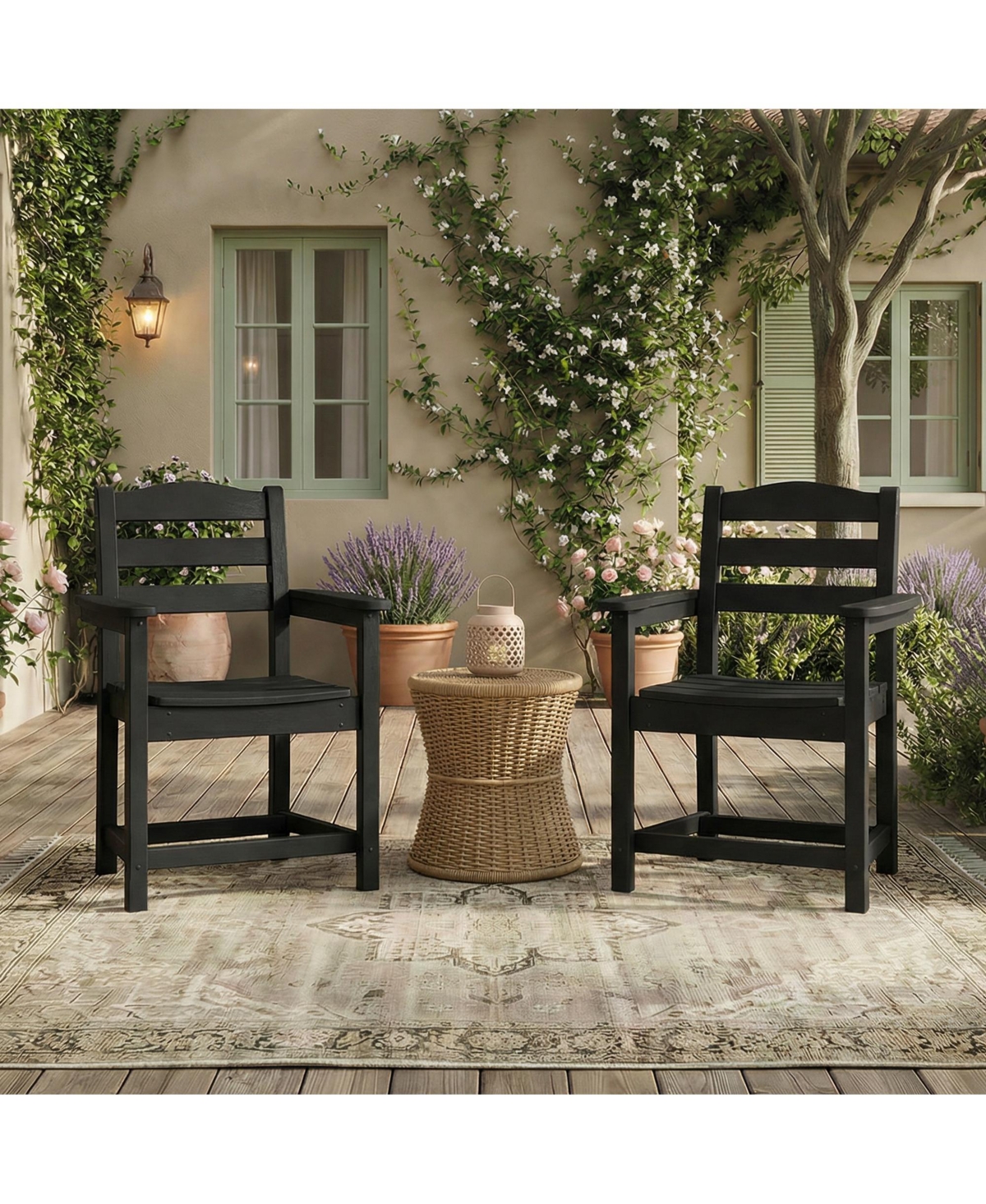 Click here for Set of 2 Outdoor Dining Chair with Armrests  For A... prices