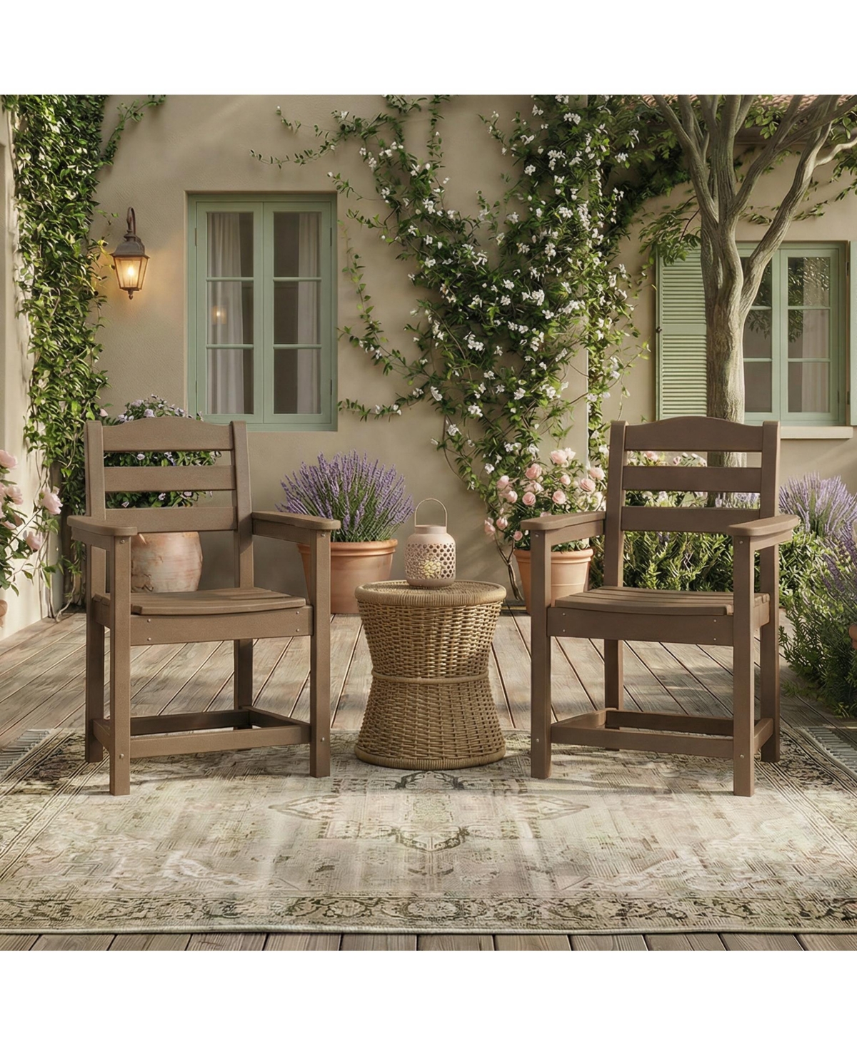 Click here for Set of 2 Outdoor Dining Chair with Armrests  For A... prices