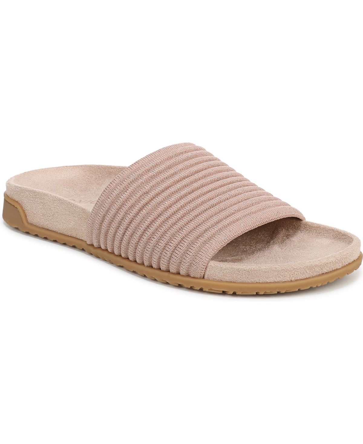 Click here for Vionic Womens Evie Knit Slide Sandals - Rugby tan/... prices