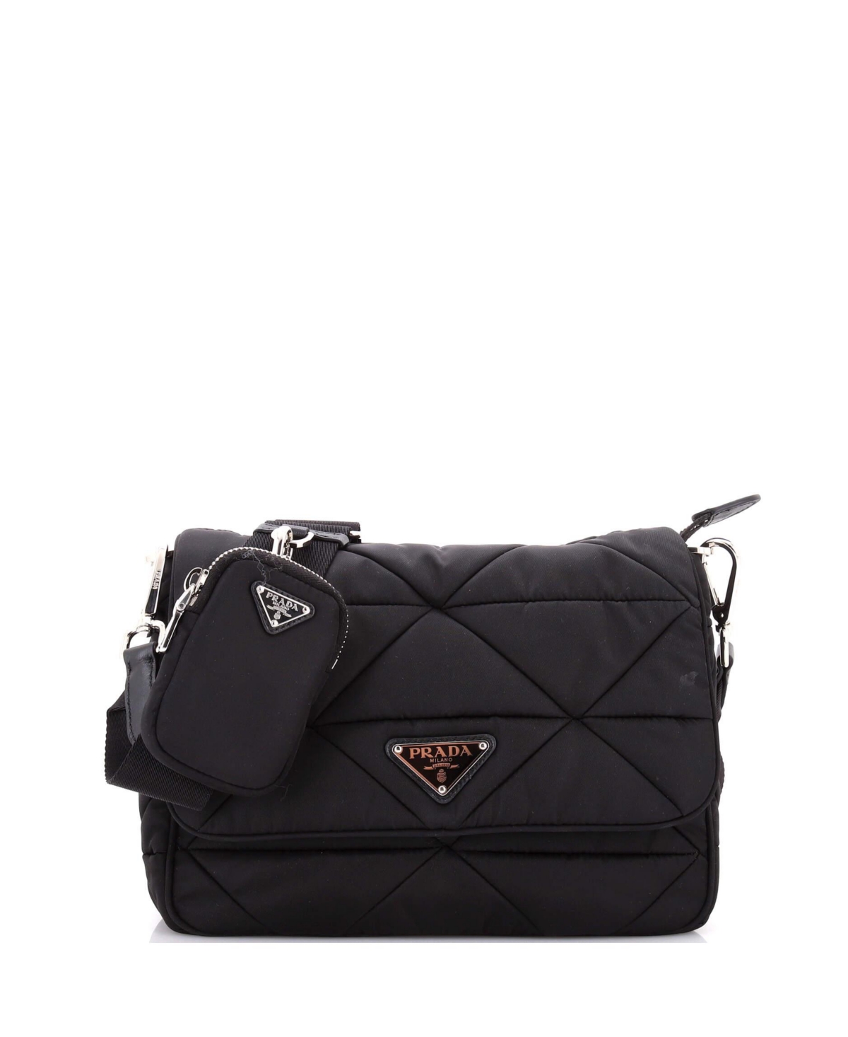 Click here for Pre-Owned Prada Padded Flap Shoulder Bag Quilted T... prices