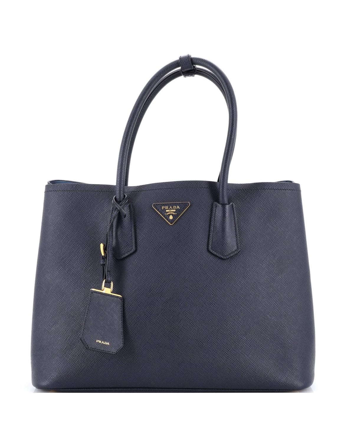 Click here for Pre-Owned Prada Large Cuir Double Tote Saffiano Le... prices