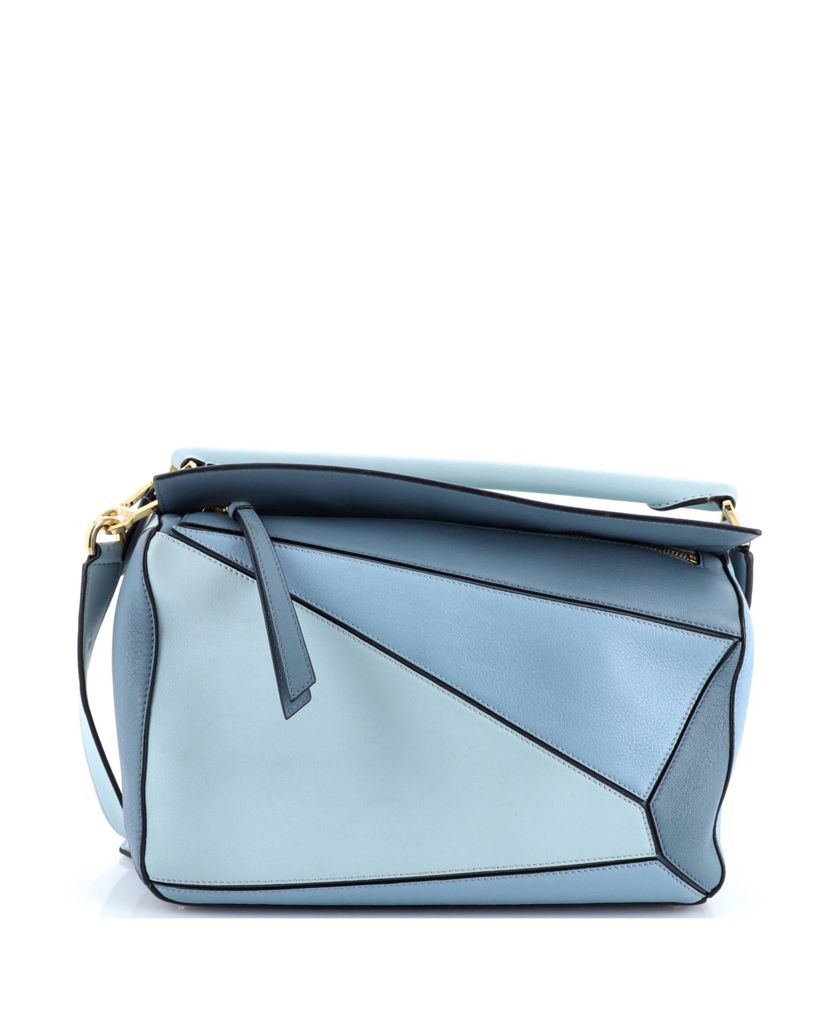 Click here for Pre-Owned Loewe Medium Puzzle Bag Leather - Blue prices