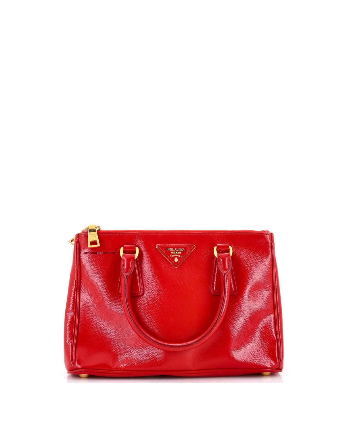 Click here for Pre-Owned Prada Mini Double Zip Lux Tote Vernice S... prices