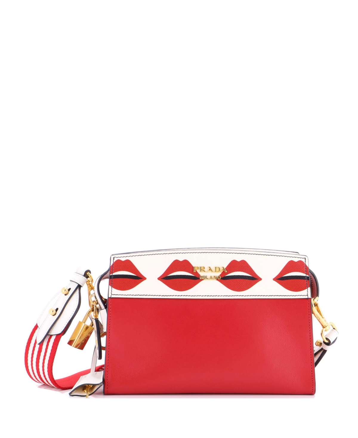 Click here for Pre-Owned Prada Small Bibliotheque Crossbody Print... prices