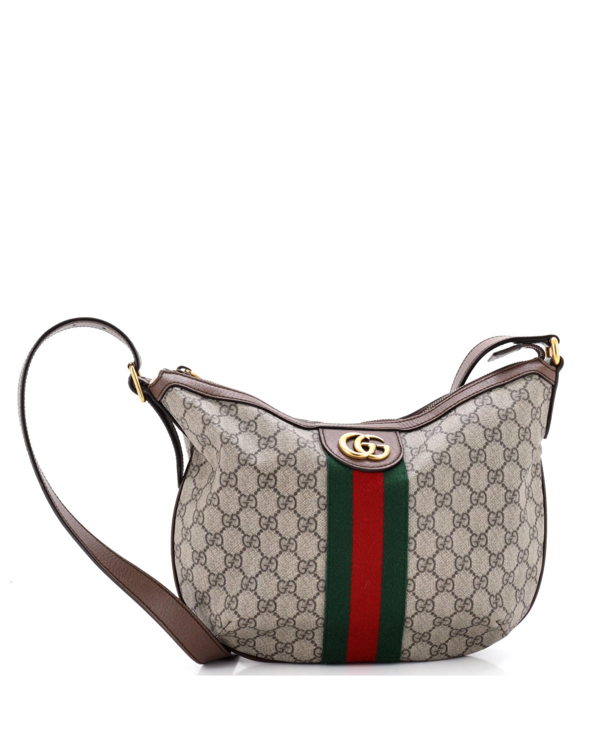 Click here for Pre-Owned Gucci Small Ophidia Half Moon Hobo Gg Co... prices