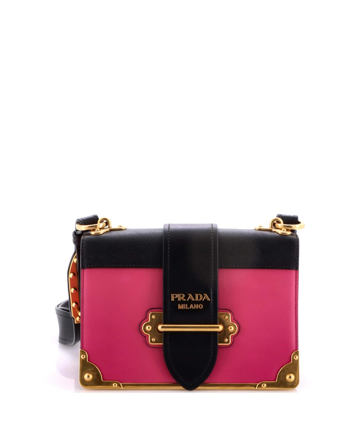 Click here for Pre-Owned Prada Small Cahier Crossbody Bag Leather... prices