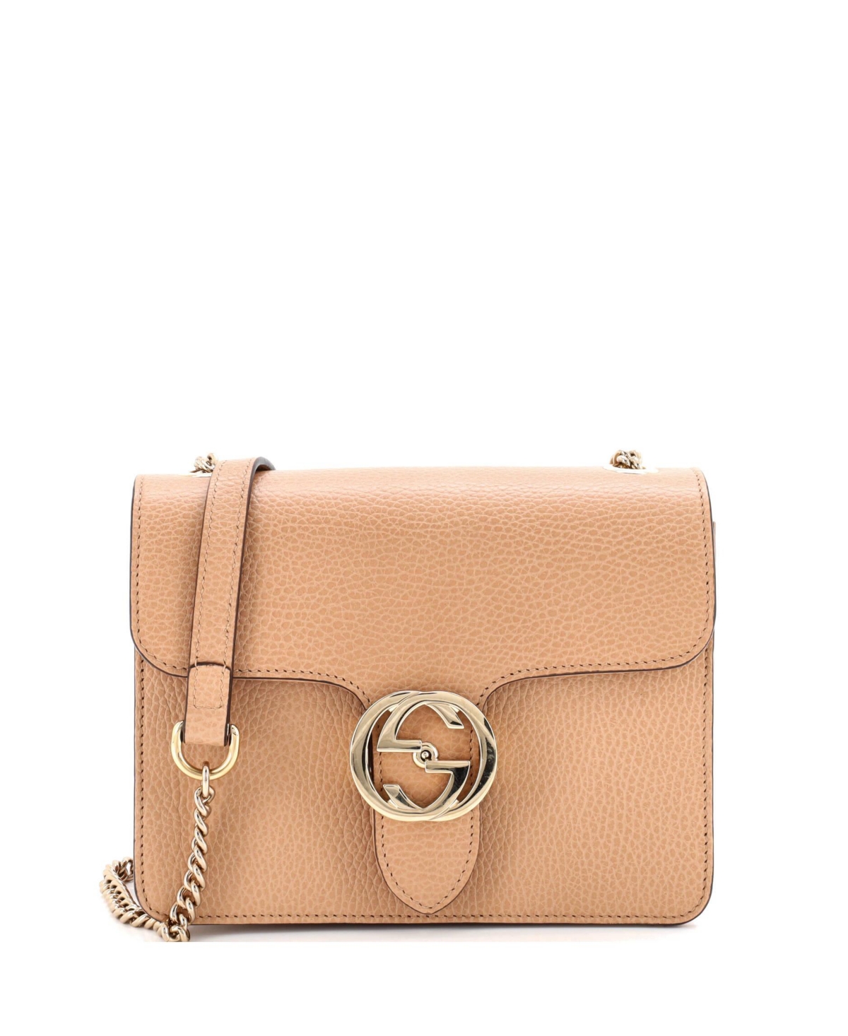 Click here for Pre-Owned Gucci Small Interlocking Shoulder Bag Le... prices