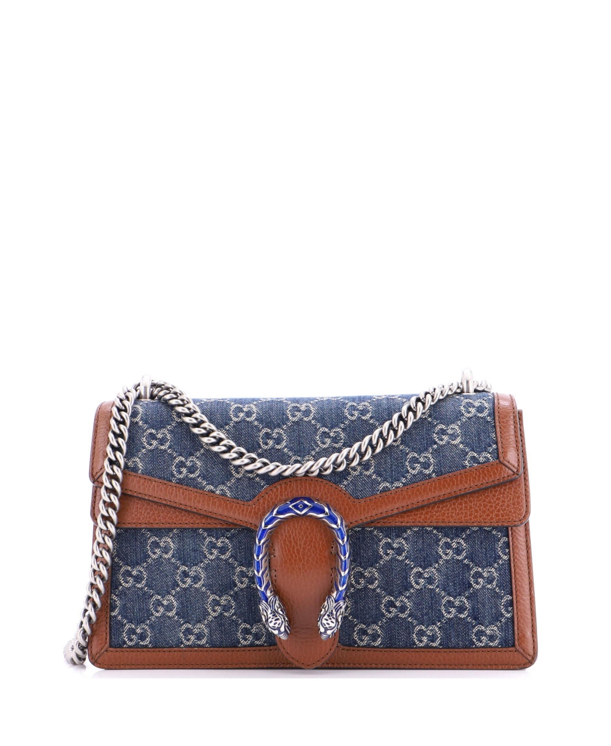 Click here for Pre-Owned Gucci Small Dionysus Bag Gg Denim - Blue prices