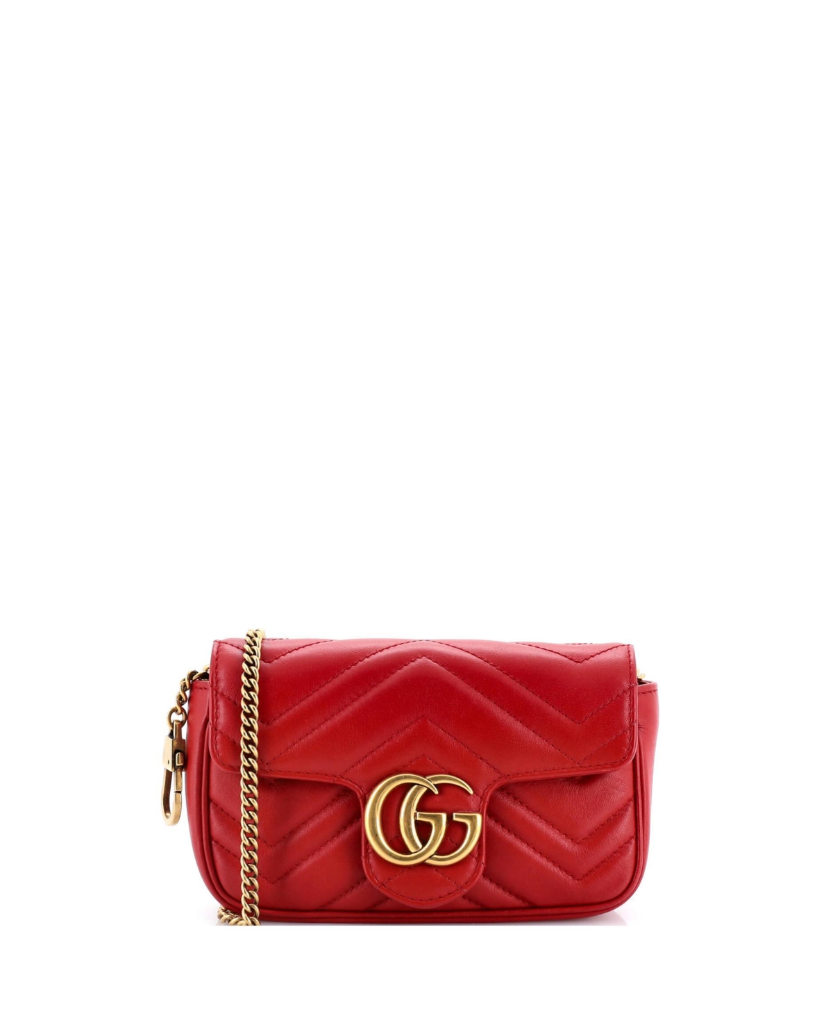 Click here for Pre-Owned Gucci Super Mini Gg Marmont Flap Bag Mat... prices