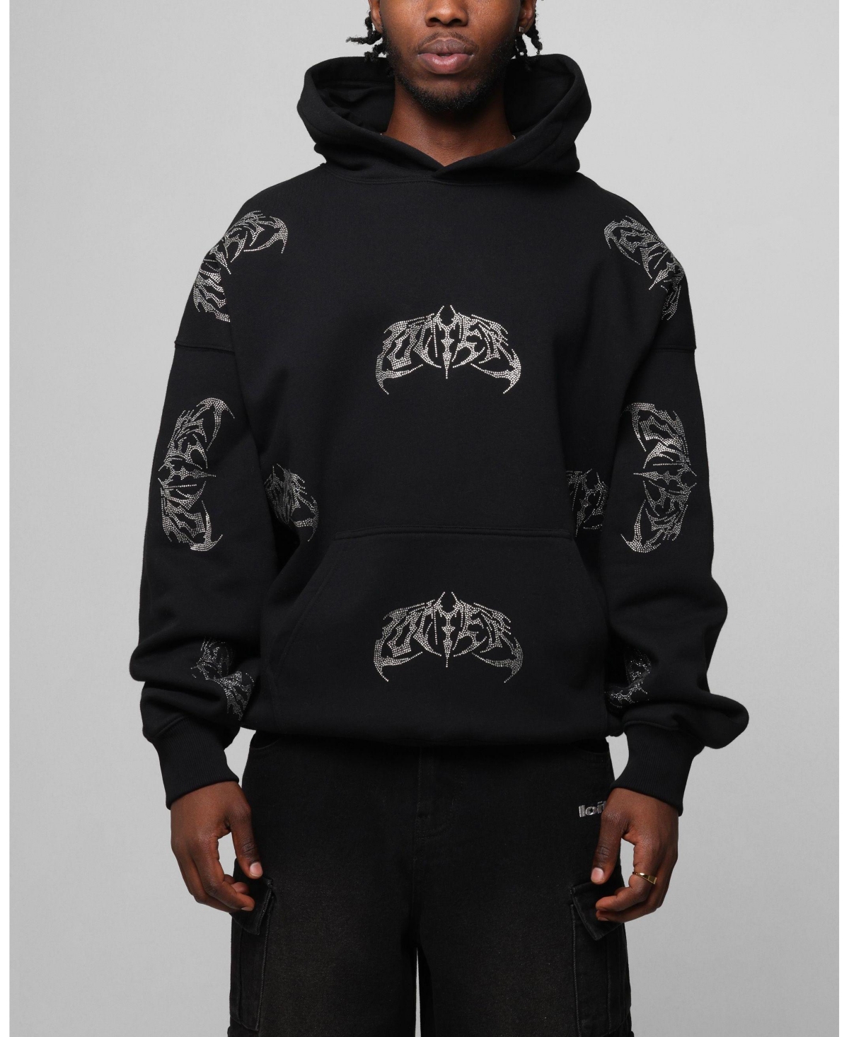 Click here for Loiter Mens Metal Rhinestone Hoodie prices
