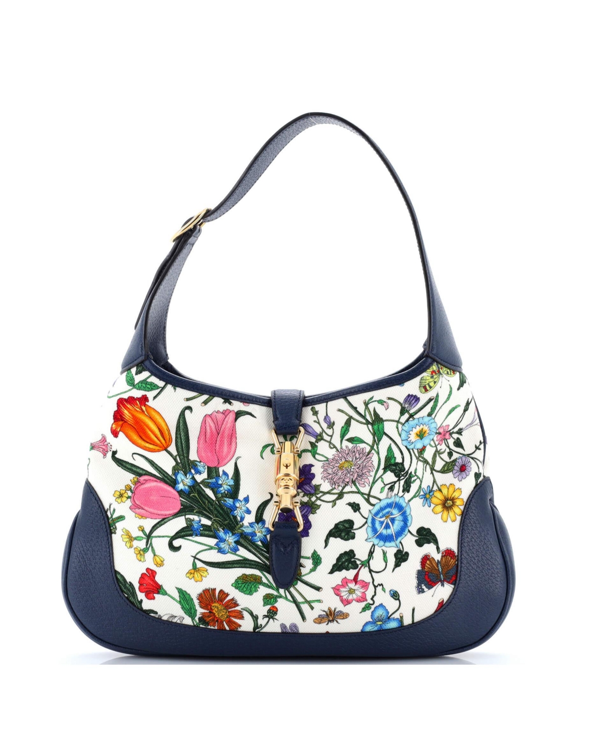 Click here for Pre-Owned Gucci Medium Jackie Hobo Flora Canvas wi... prices