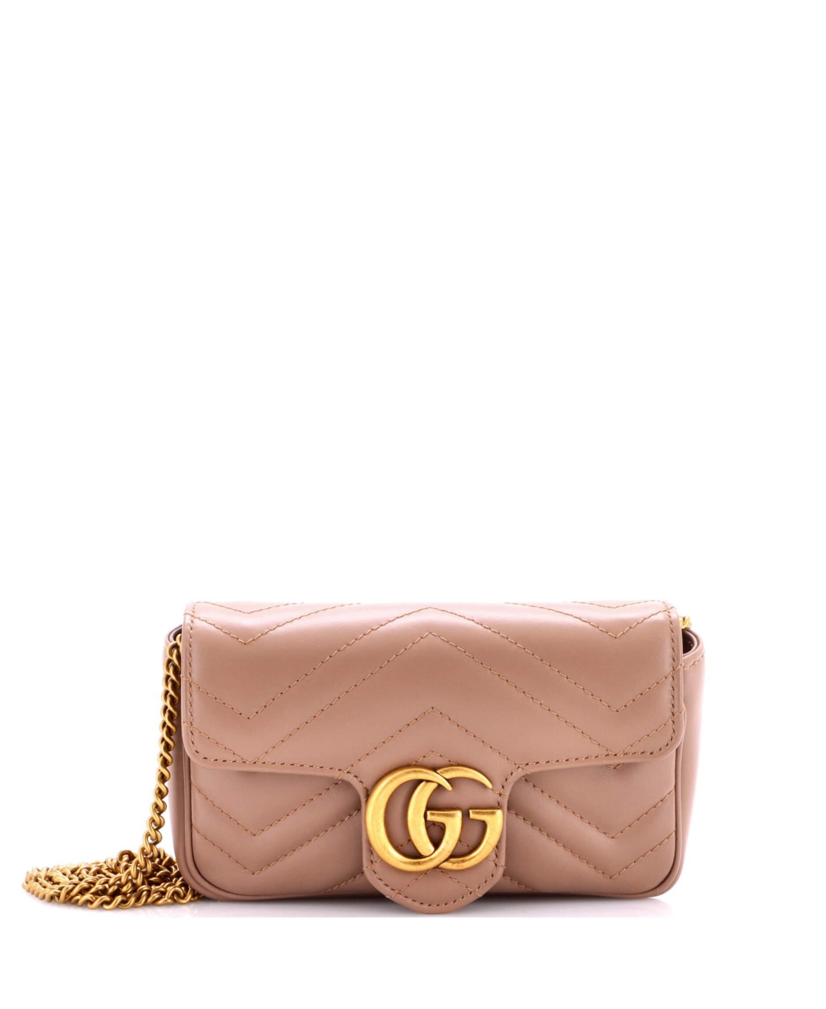 Click here for Pre-Owned Gucci Mini Gg Marmont Flap Bag Matelasse... prices
