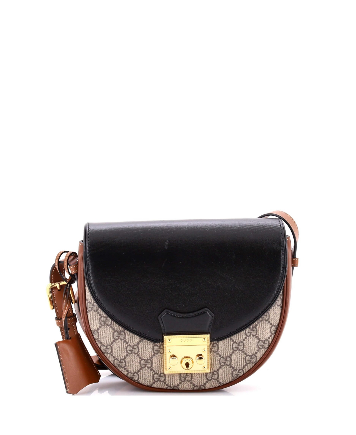 Click here for Pre-Owned Gucci Small Padlock Saddle Shoulder Bag... prices