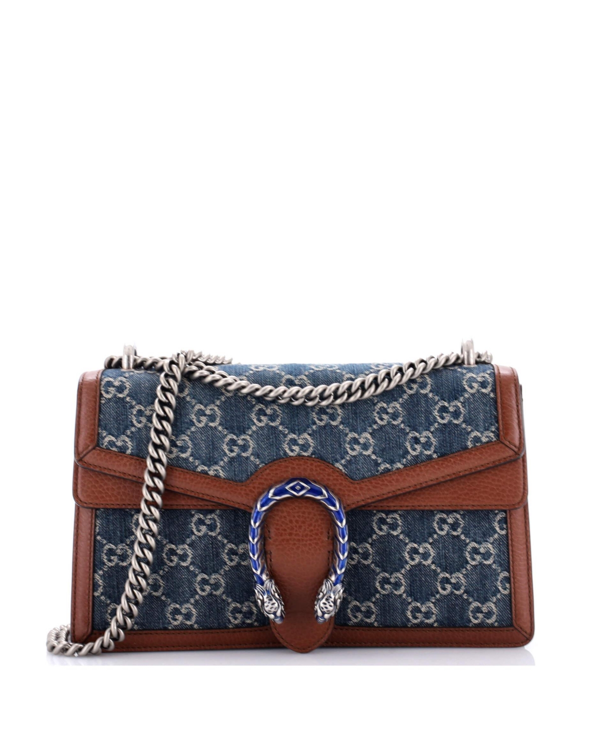 Click here for Pre-Owned Gucci Small Dionysus Bag Gg Denim - Blue prices