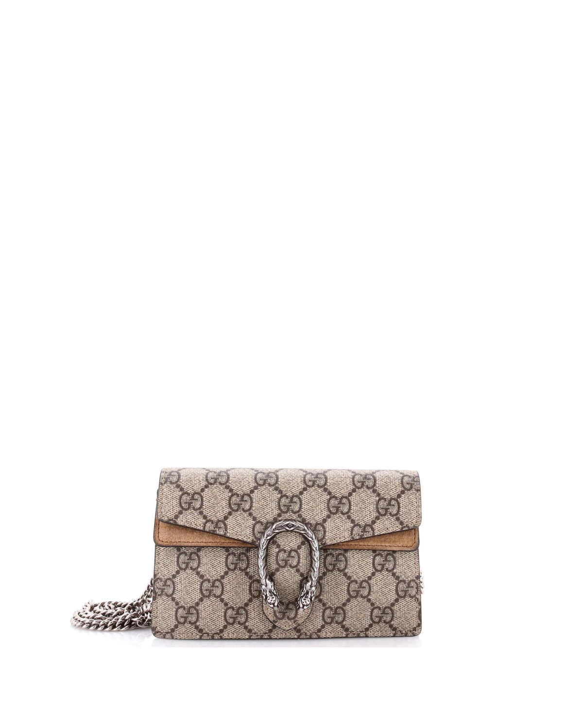 Click here for Pre-Owned Gucci Super Mini Dionysus Bag Gg Coated... prices