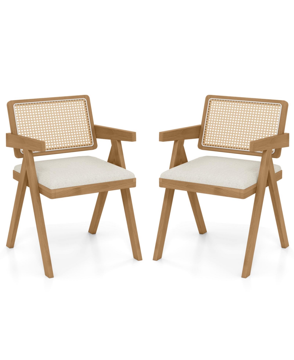 Click here for Sugift Rattan Accent Chairs Set of Two with Cushio... prices
