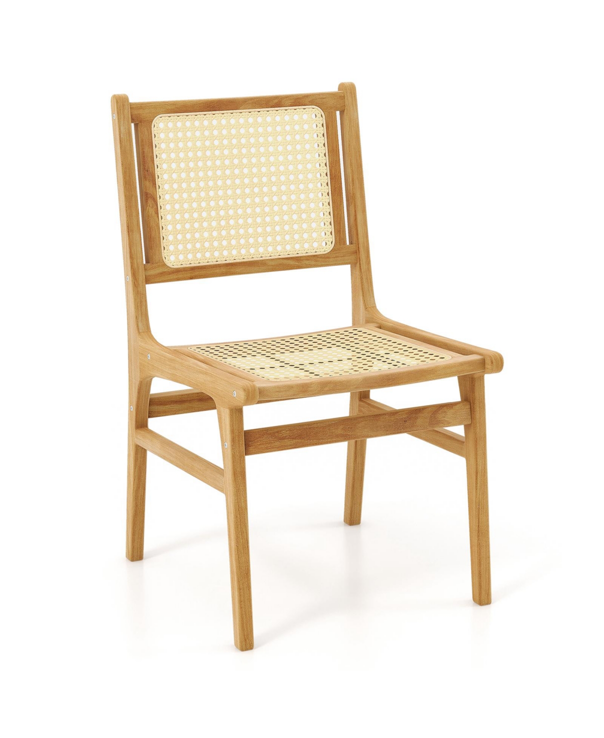 Click here for Sugift Rattan Dining Chair with Cane Backrest and... prices